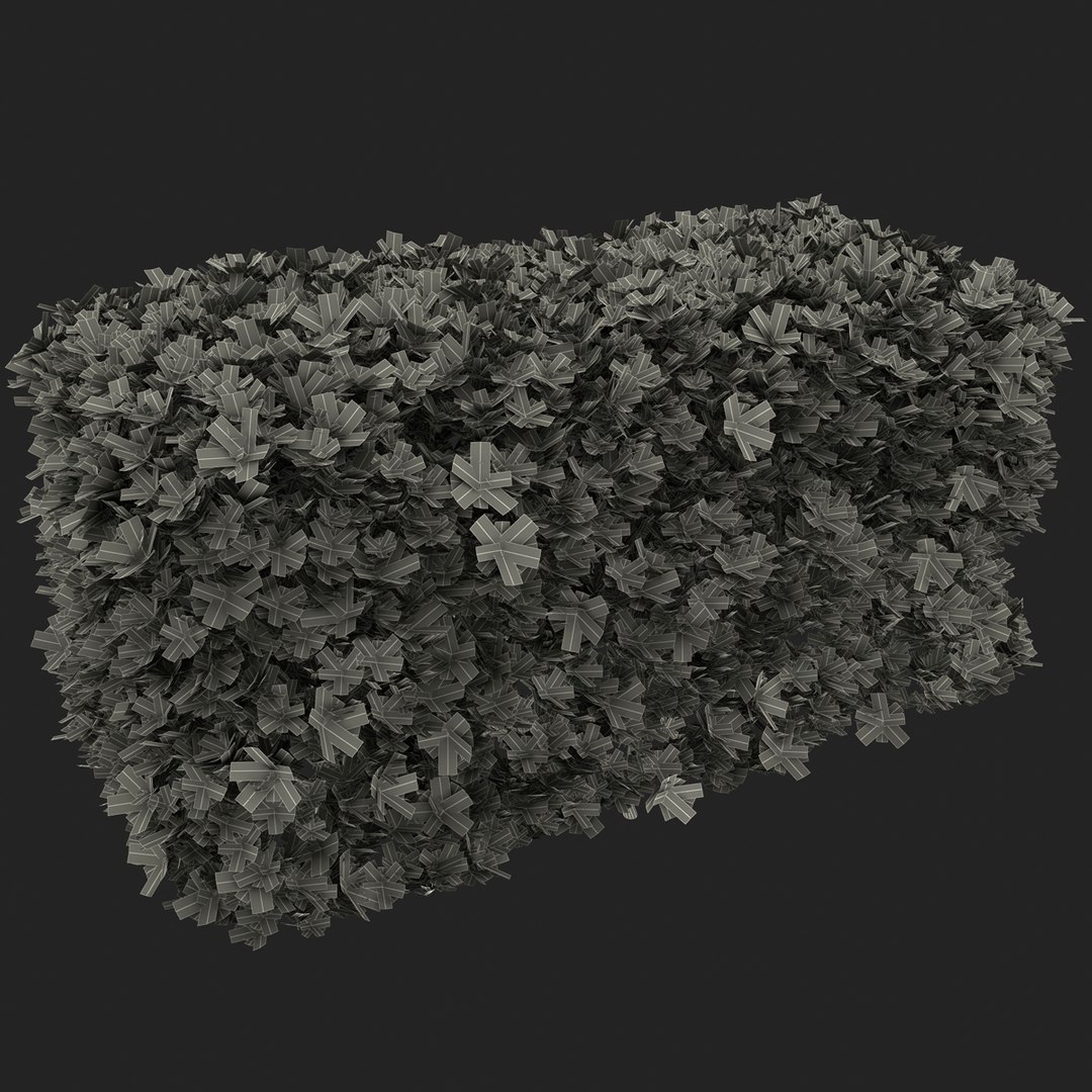 3d Rectangular Box Hedge Model