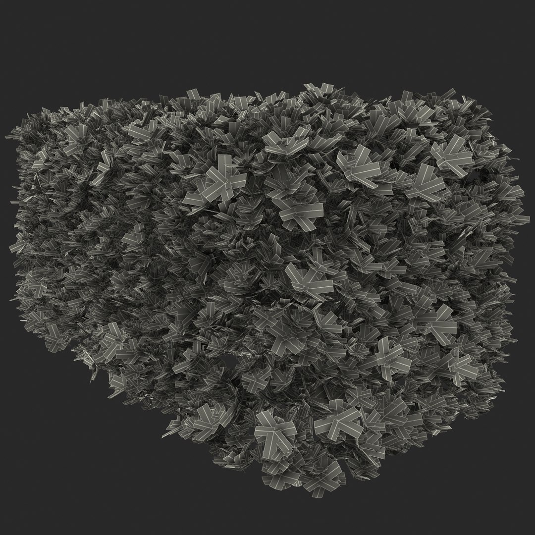 3d Rectangular Box Hedge Model