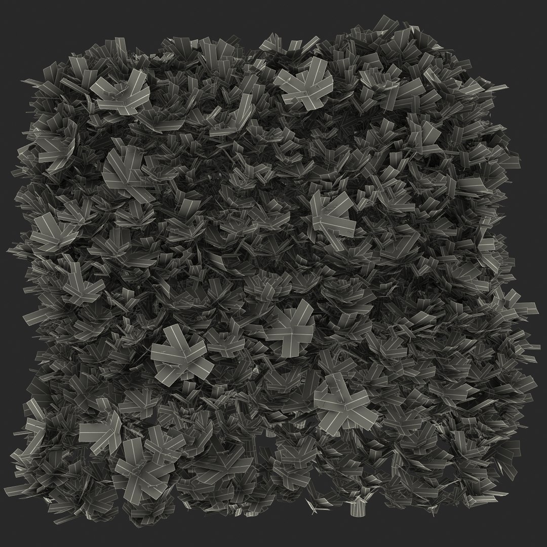 3d Rectangular Box Hedge Model