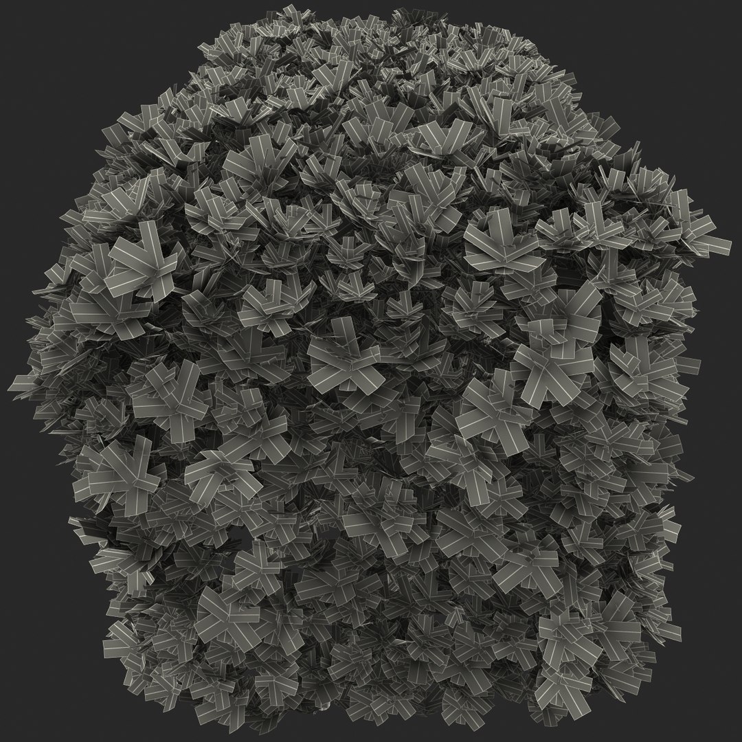 3d Rectangular Box Hedge Model