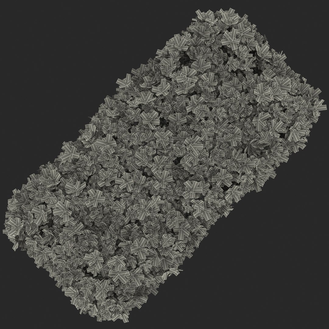 3d Rectangular Box Hedge Model