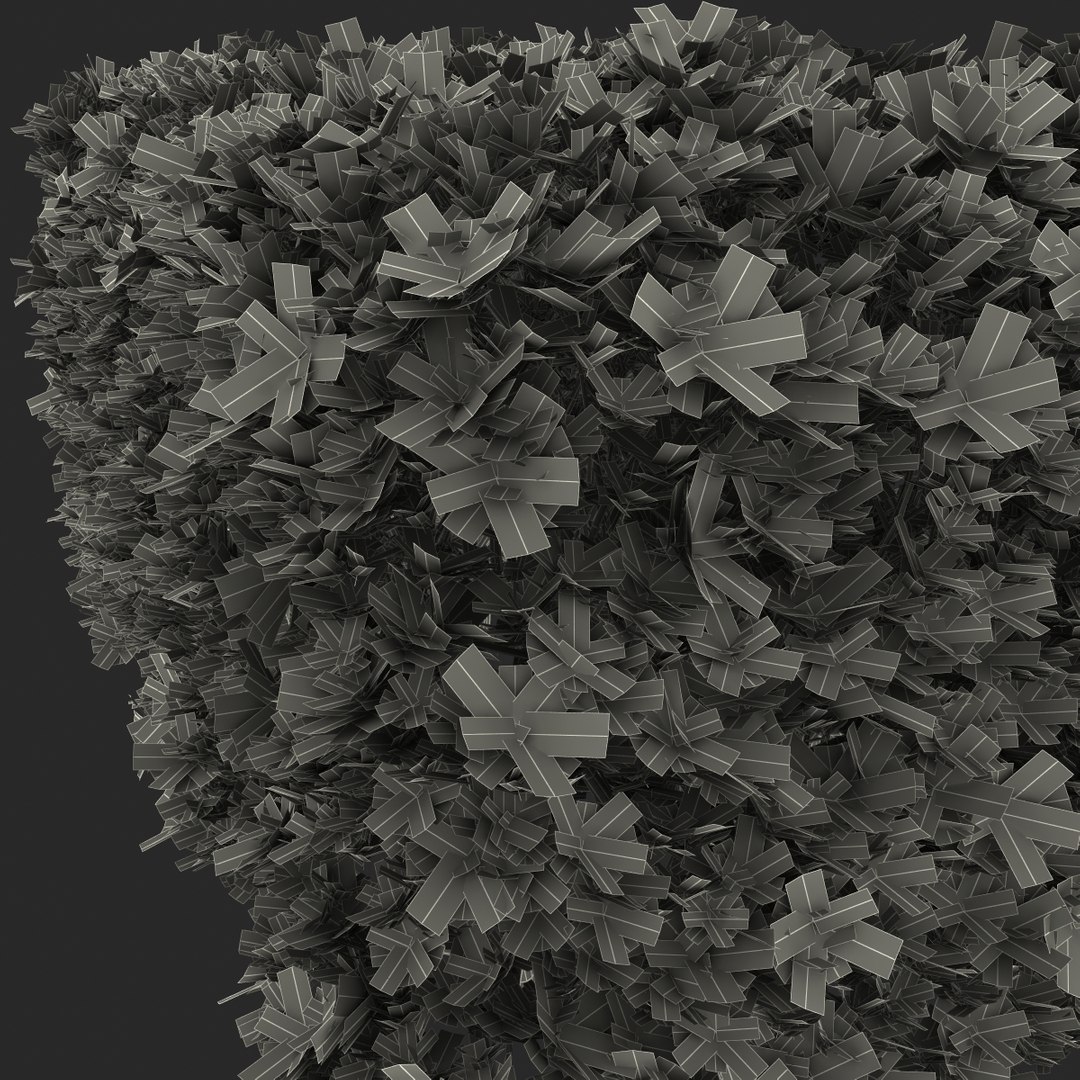 3d Rectangular Box Hedge Model