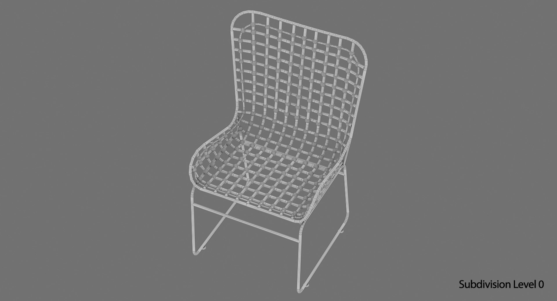 3D Metal Grid Chair - TurboSquid 1412456