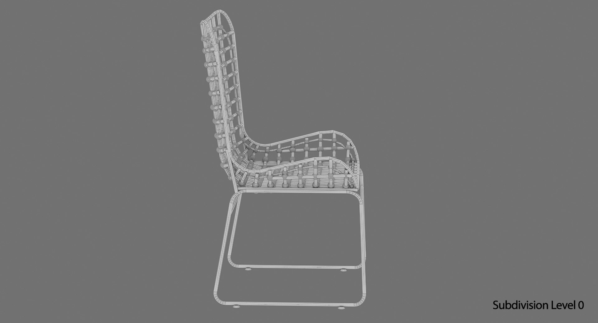 3D Metal Grid Chair - TurboSquid 1412456