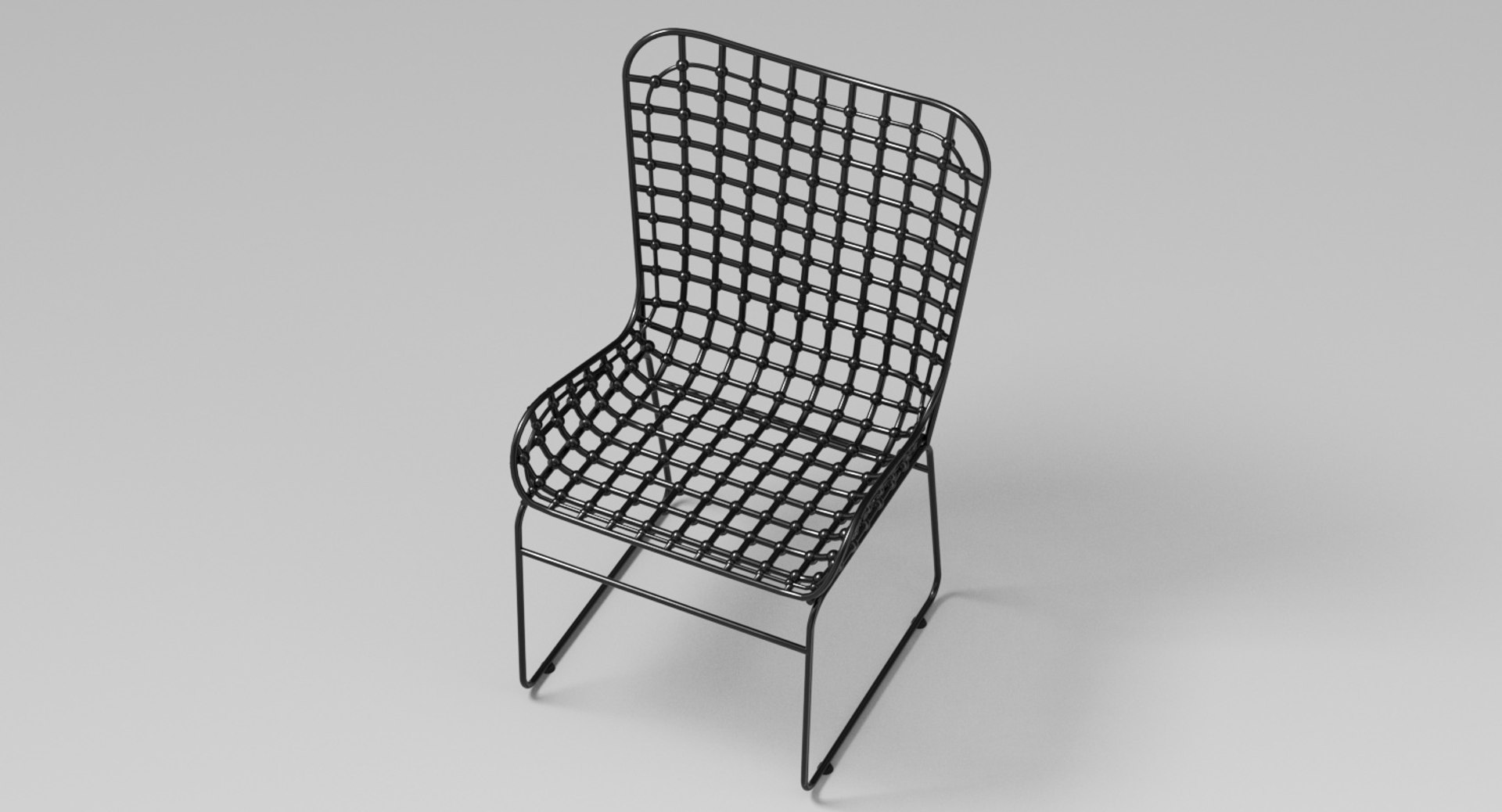 3D Metal Grid Chair - TurboSquid 1412456