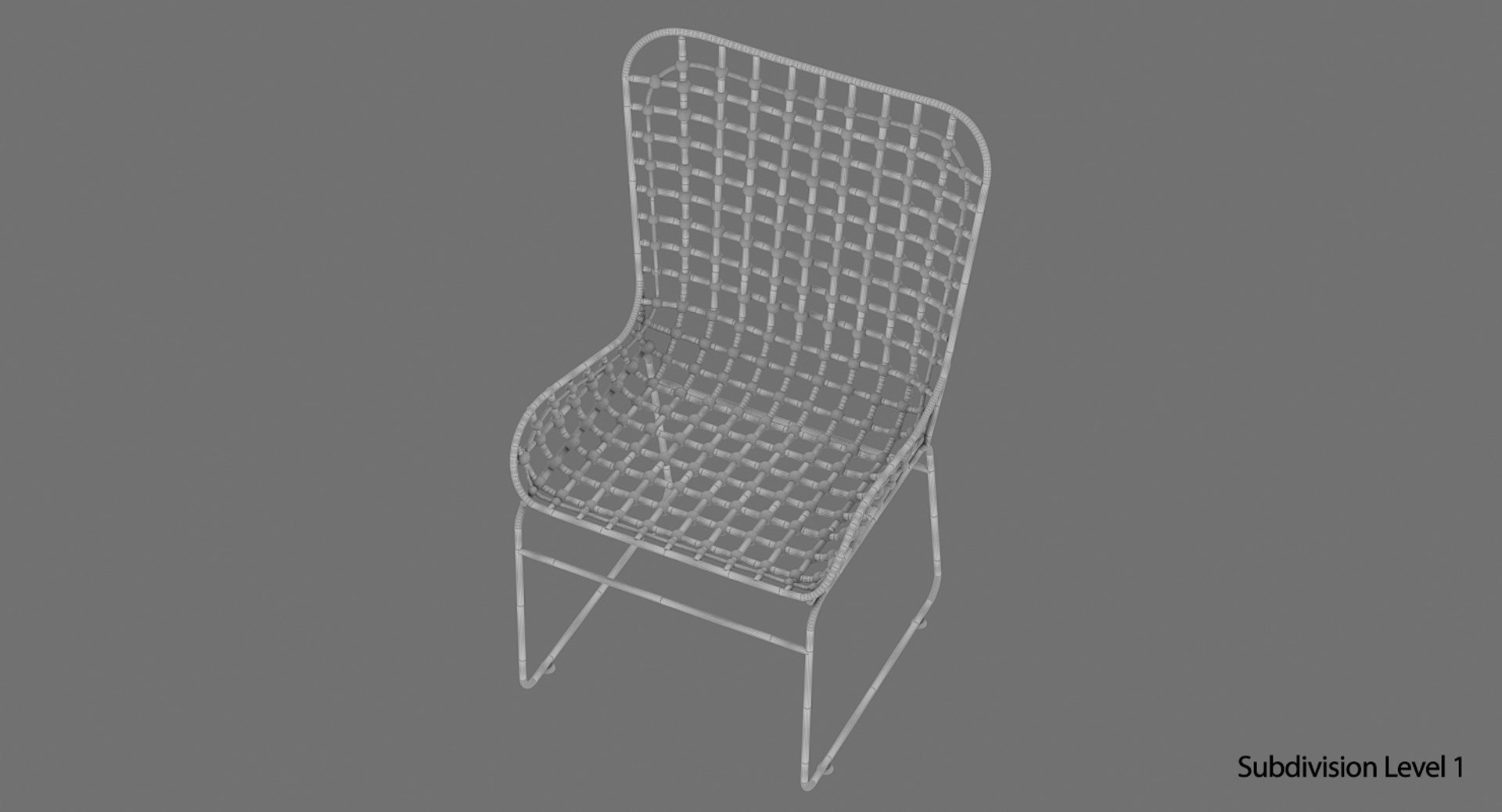 3D Metal Grid Chair - TurboSquid 1412456