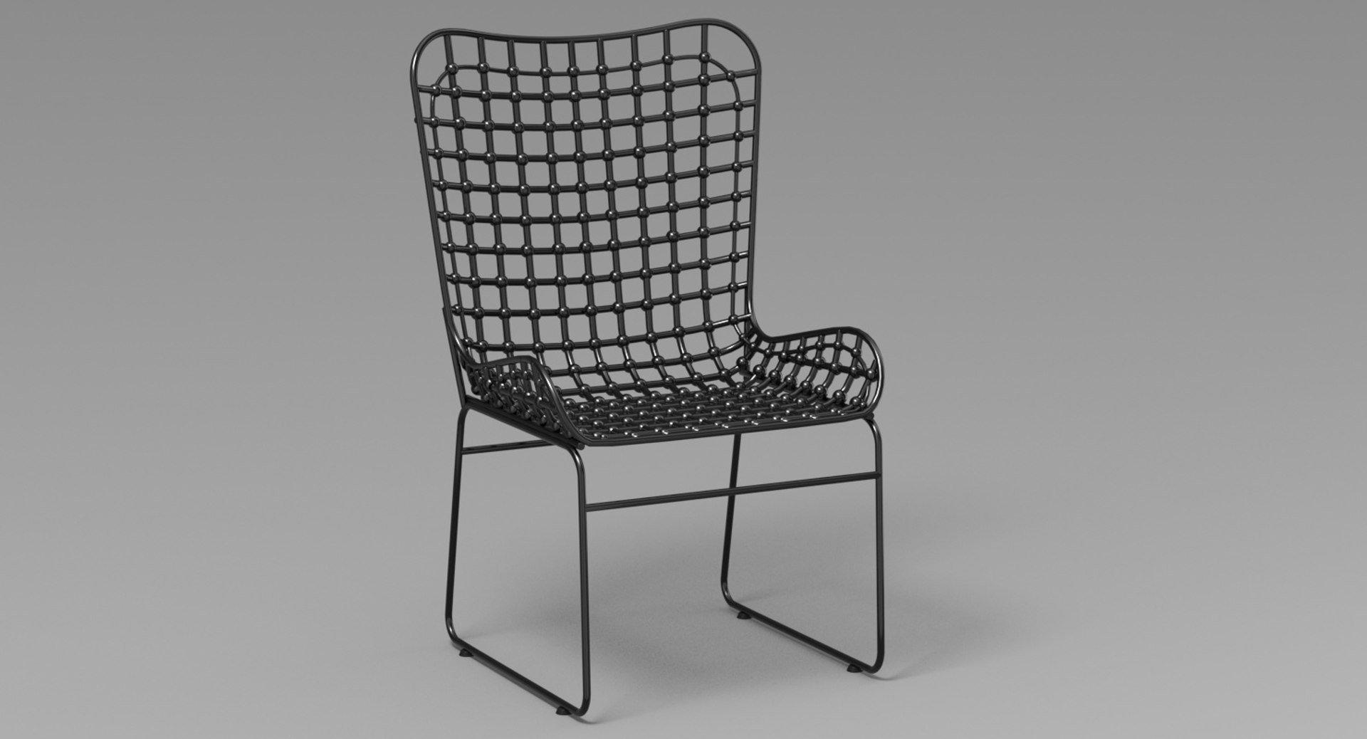 3D Metal Grid Chair - TurboSquid 1412456