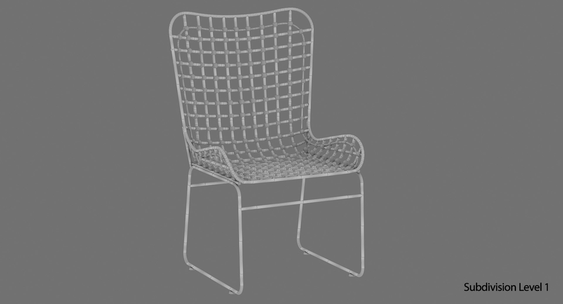 3D Metal Grid Chair - TurboSquid 1412456