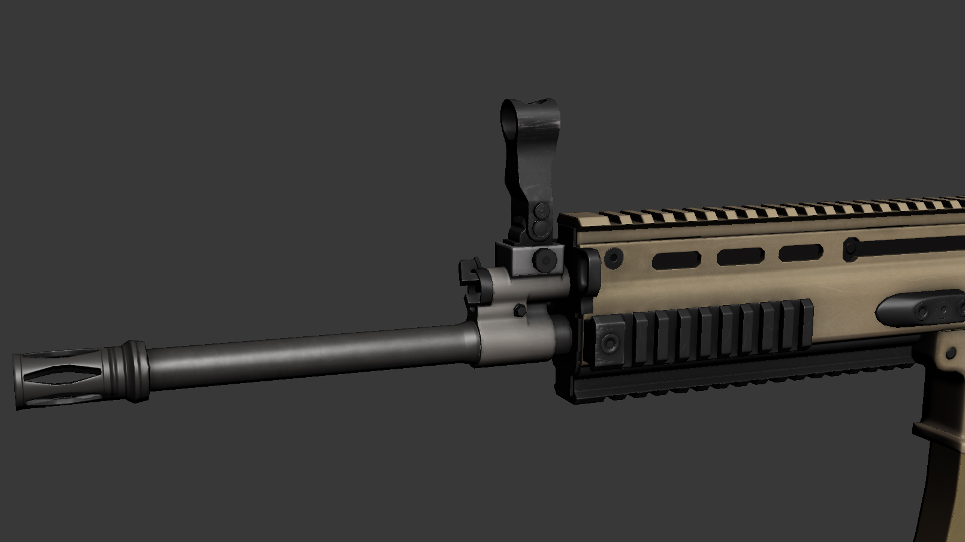 3ds max scar l assault rifle