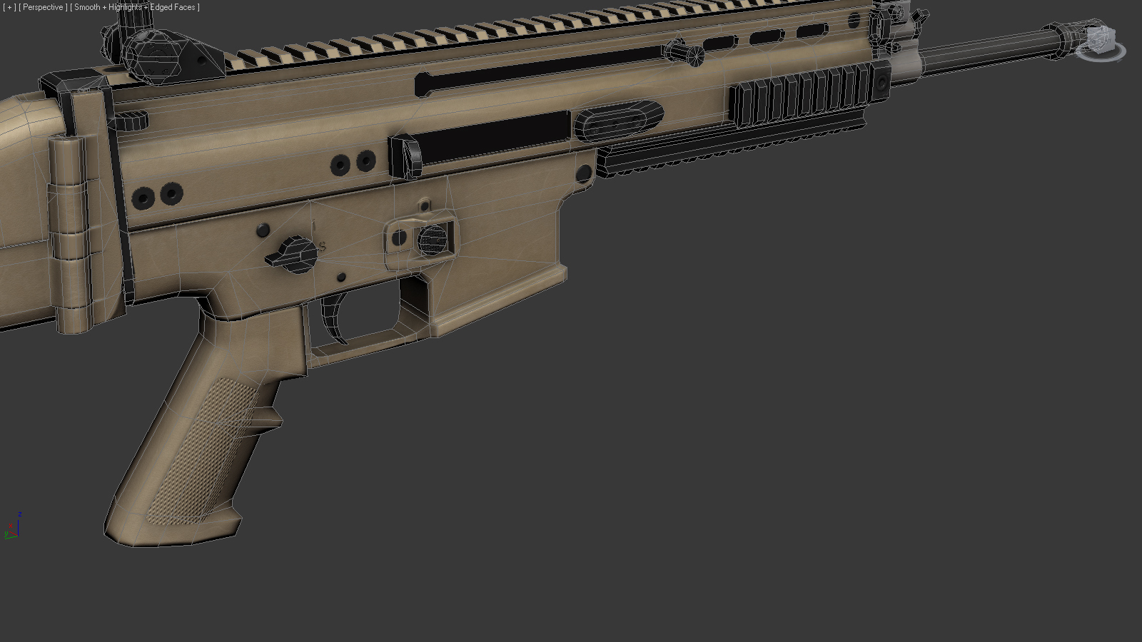 3ds max scar l assault rifle