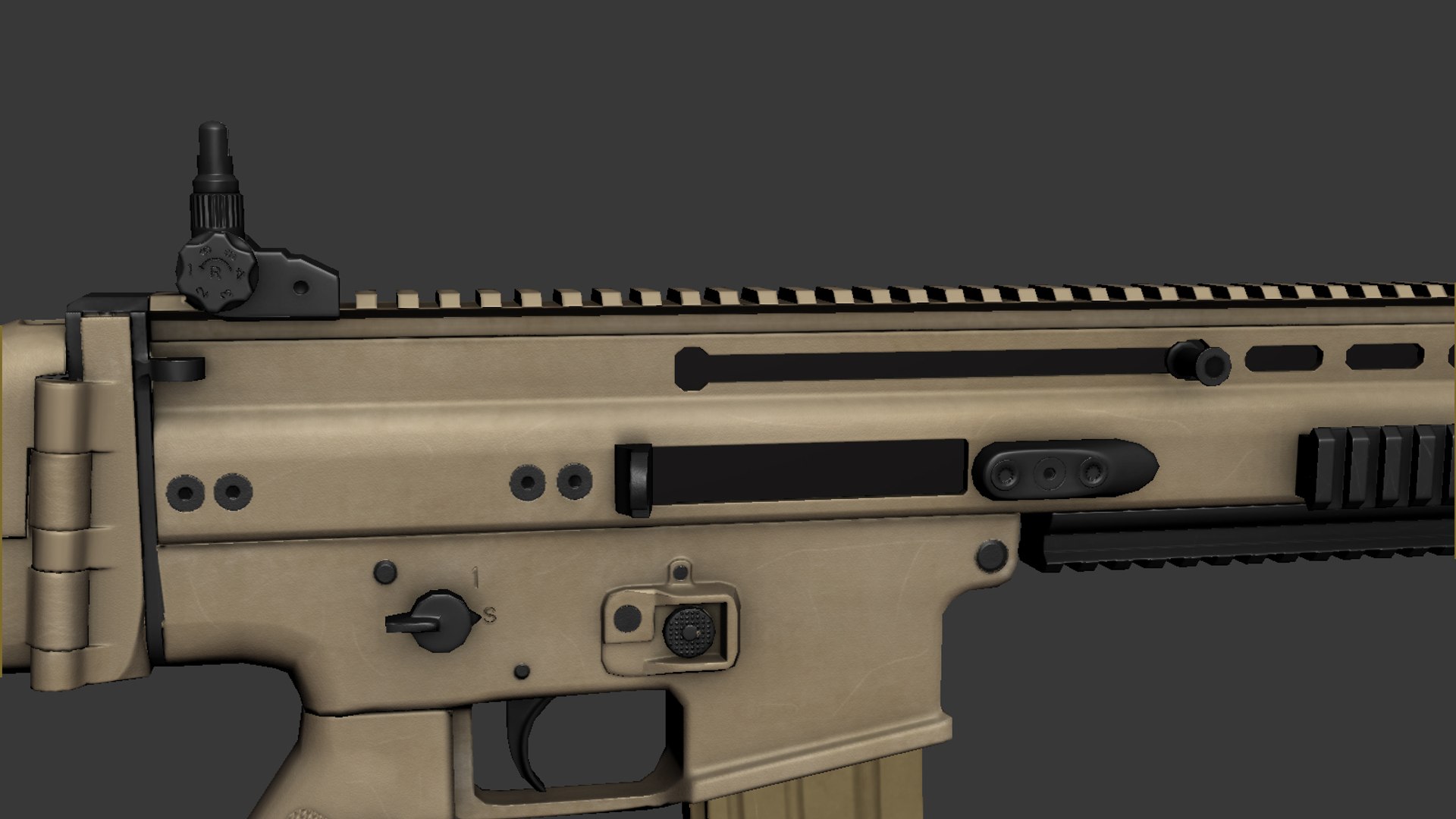 3ds Max Scar L Assault Rifle