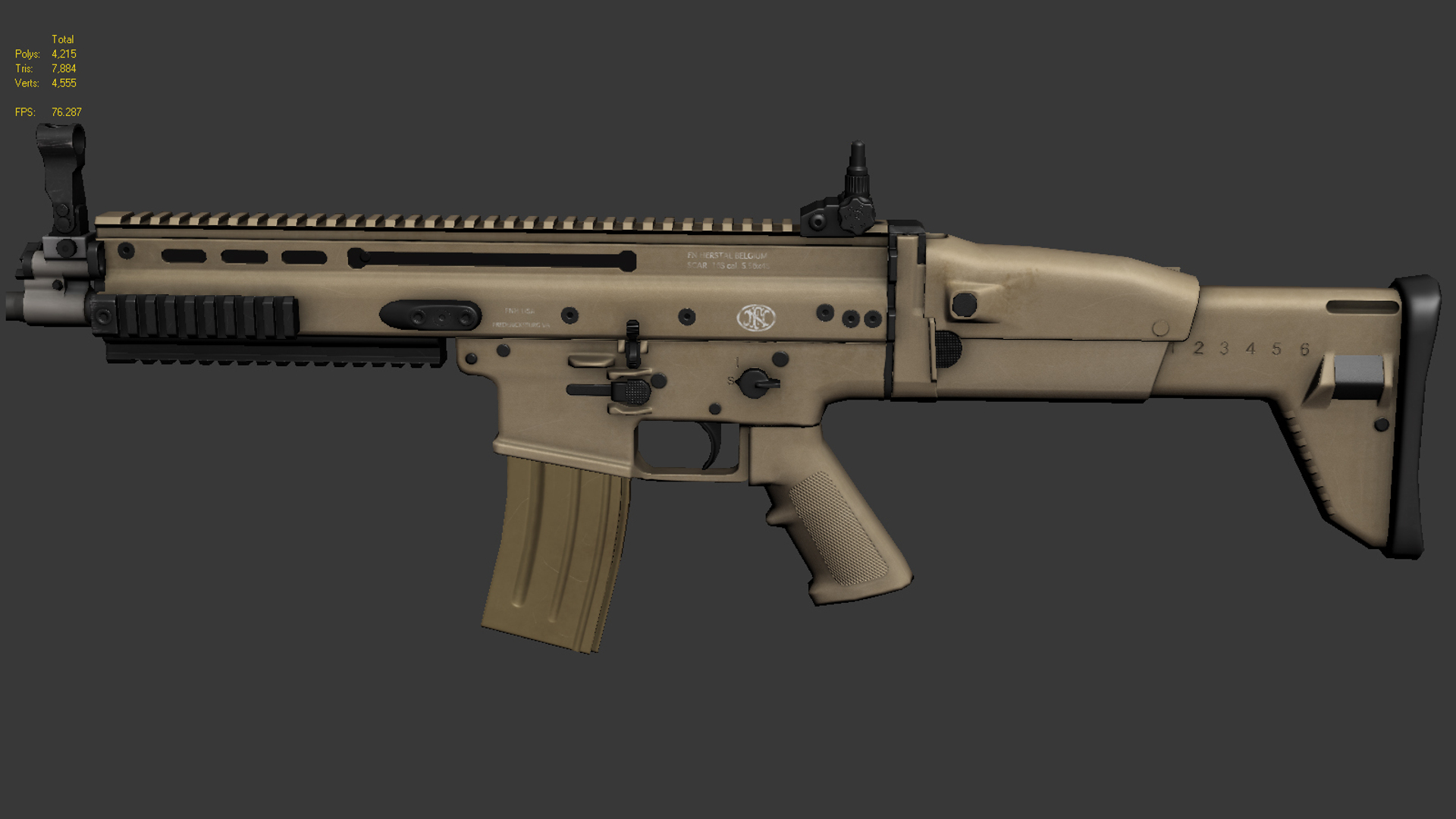 3ds max scar l assault rifle