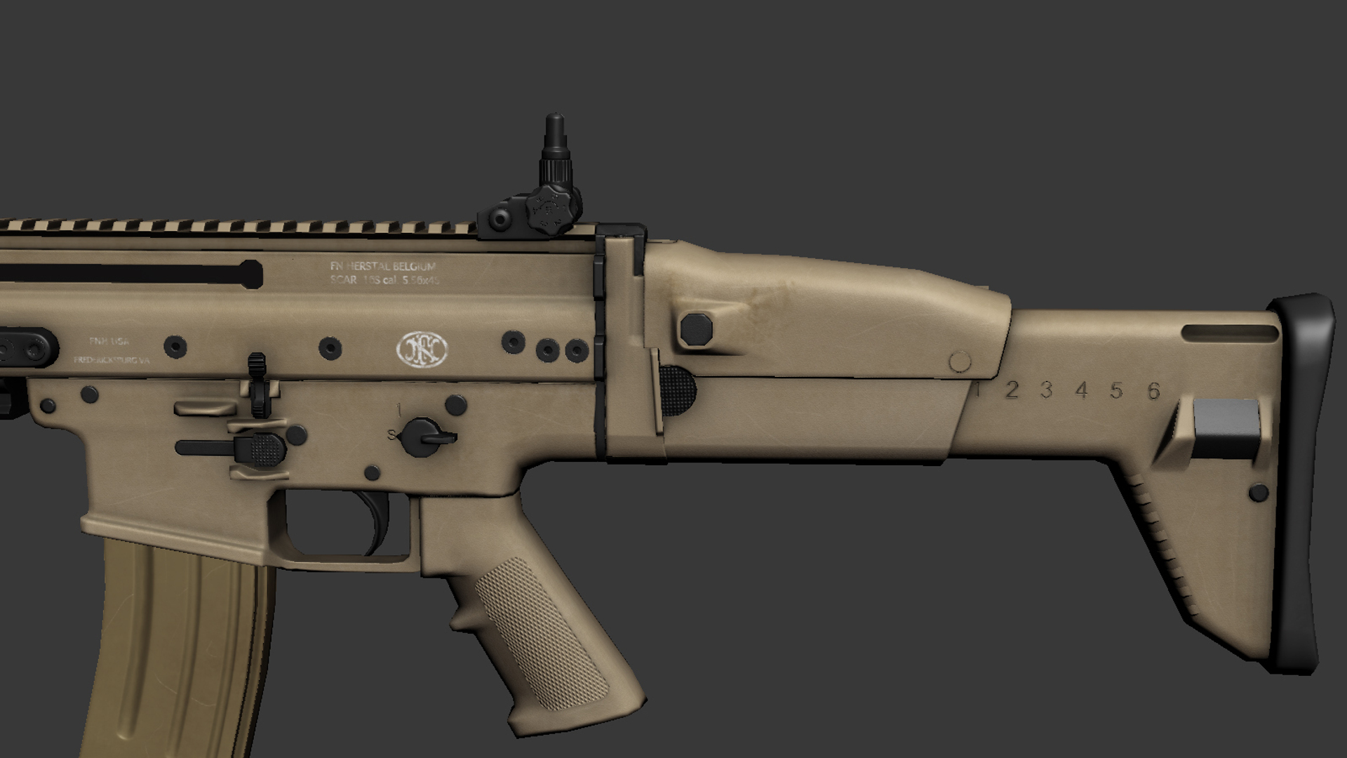 3ds max scar l assault rifle