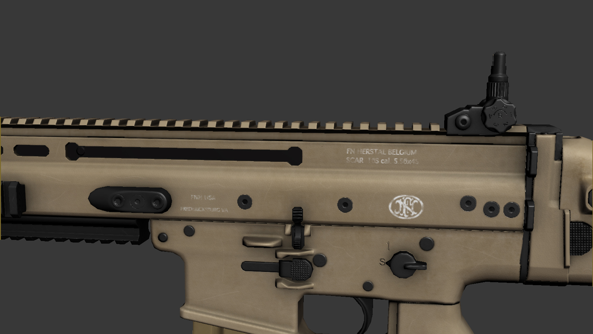 3ds max scar l assault rifle