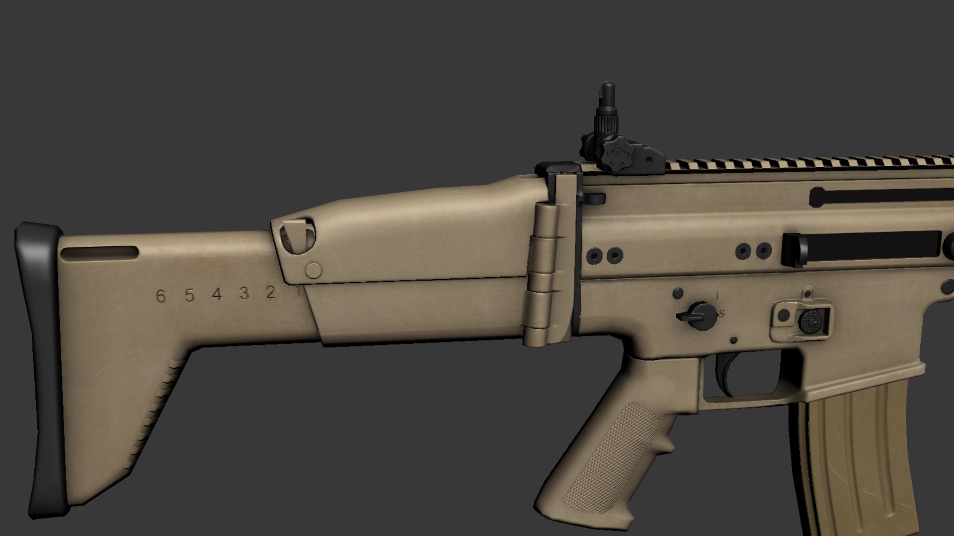 3ds Max Scar L Assault Rifle