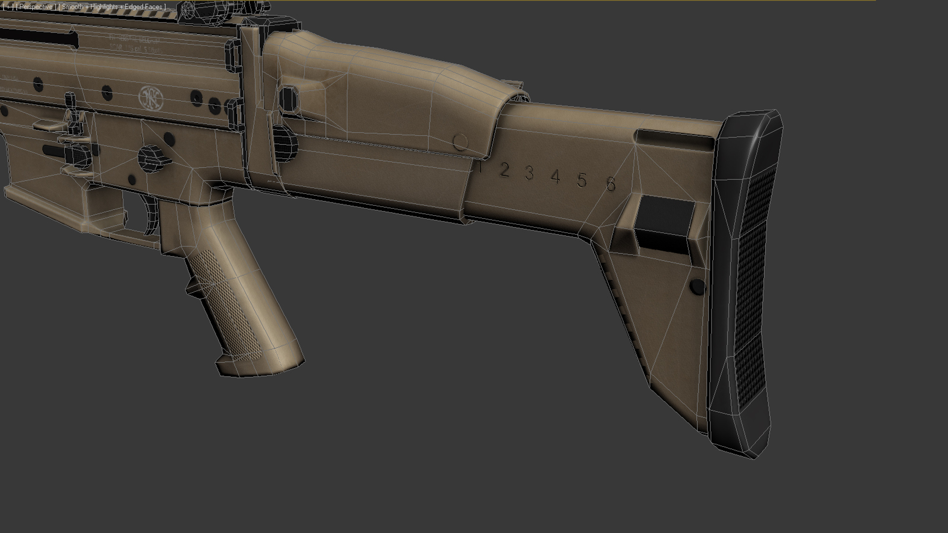 3ds max scar l assault rifle