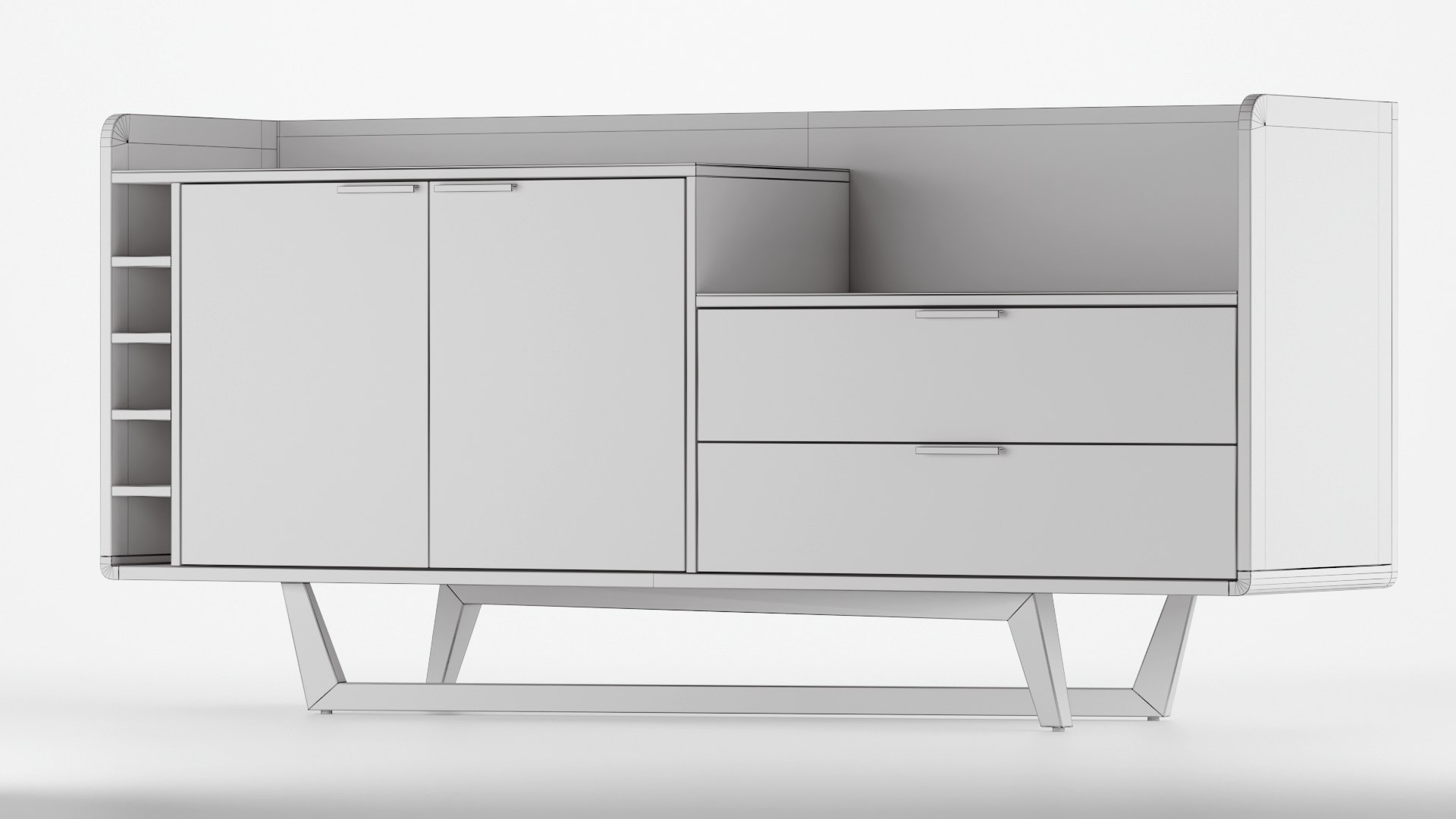 Modrest james contemporary walnut 3D model - TurboSquid 1685530