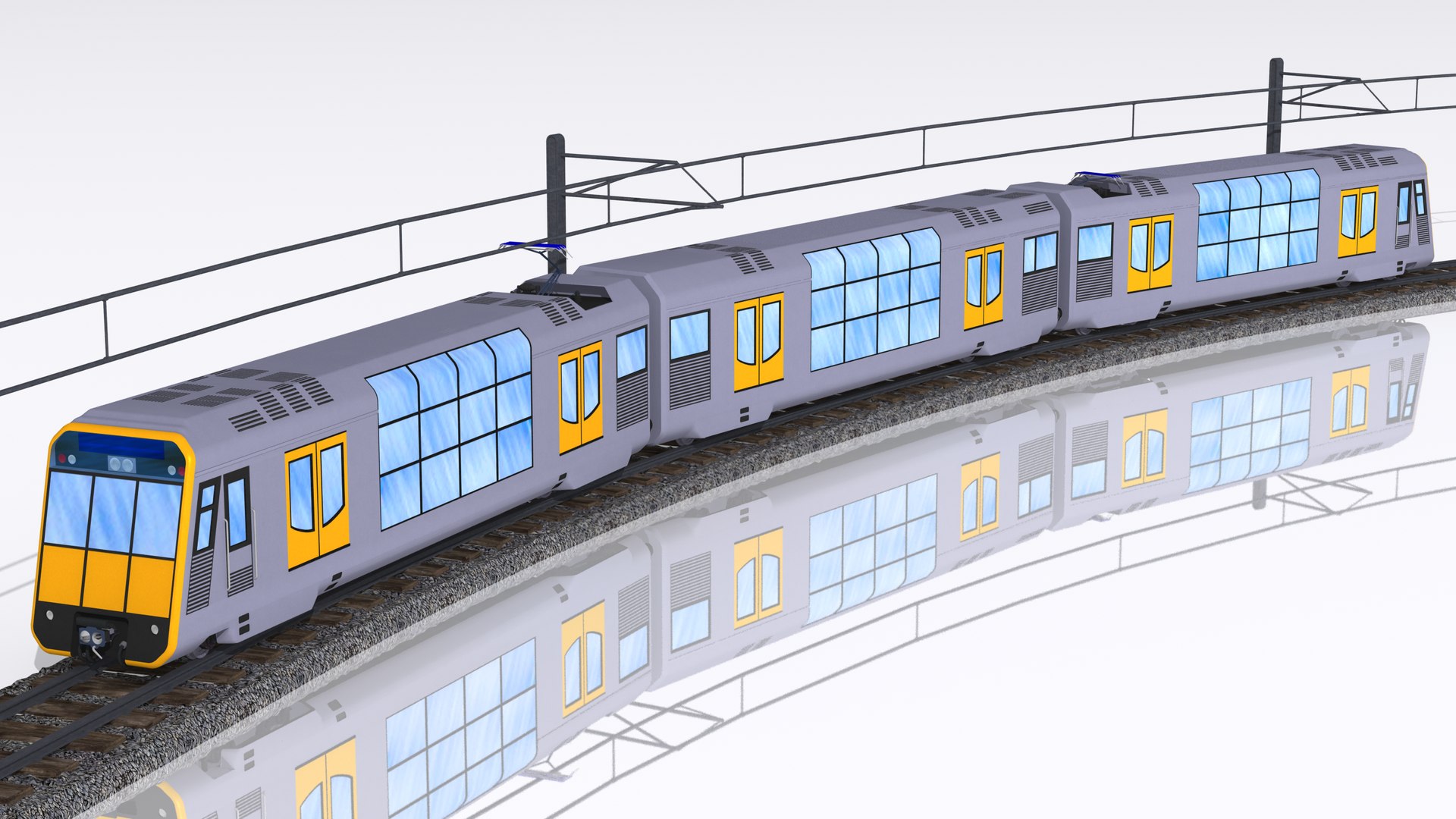 3D Sydney Trains T-set Tangara Doubledeck Electric Passenger Train ...