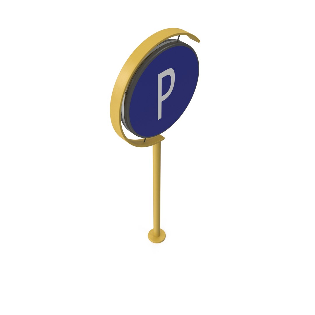 3D Model Metal Parking Sign - TurboSquid 2293331