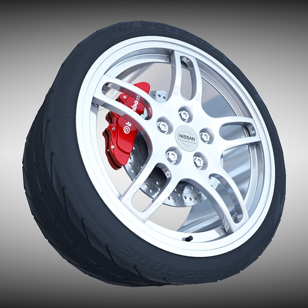 Nissan Gtr- R33 Wheel 3d Obj