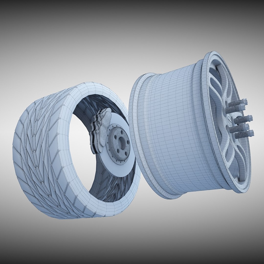 Nissan Gtr- R33 Wheel 3d Obj
