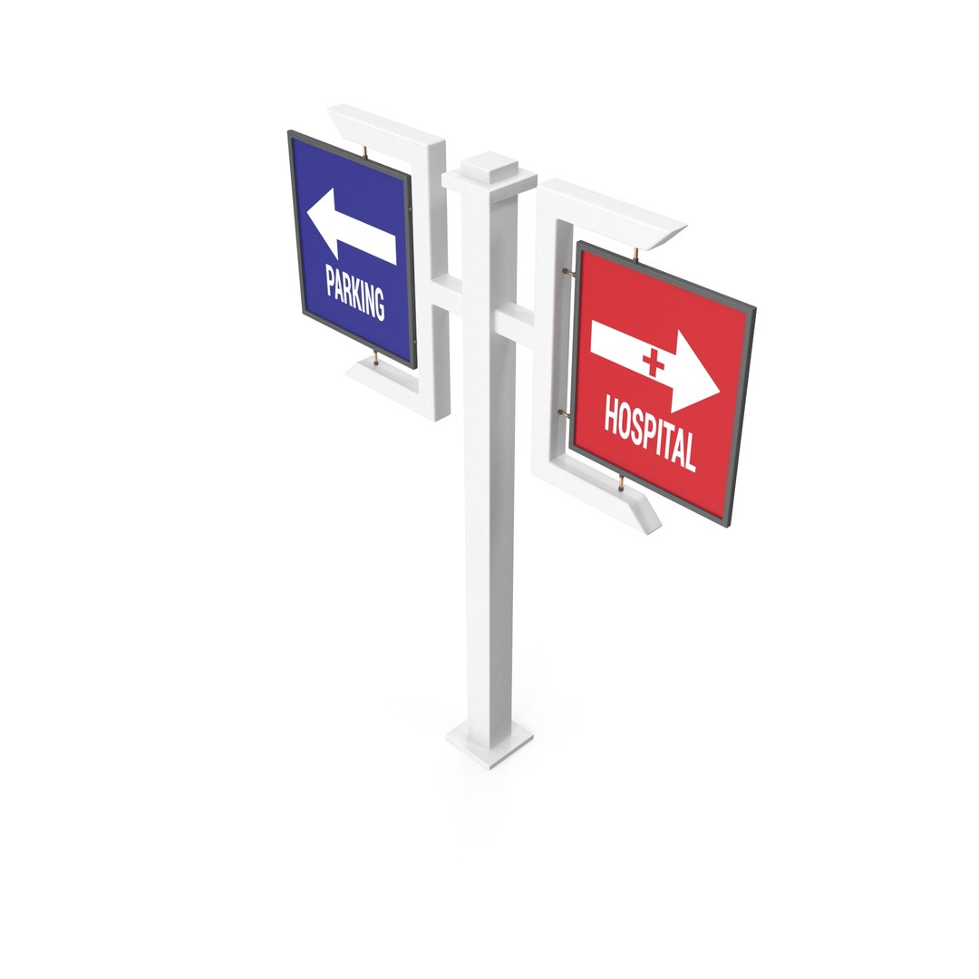 3D Directional Sign Model - TurboSquid 2293336