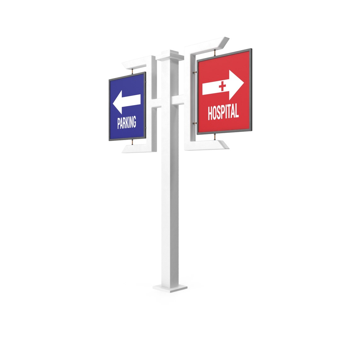 3D Directional Sign Model - TurboSquid 2293336