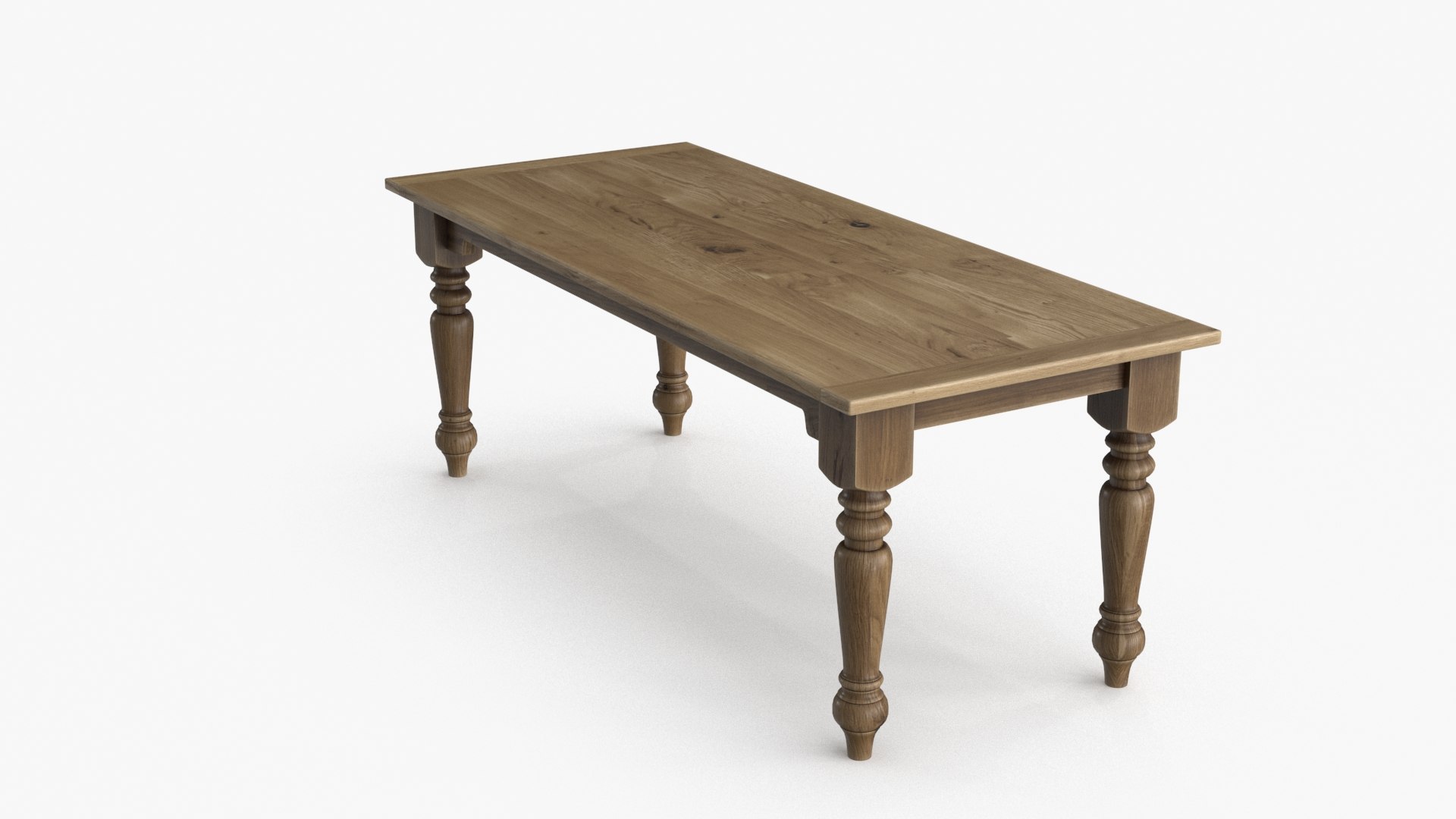 Wooden Dining Table 3D Model - TurboSquid 2240498