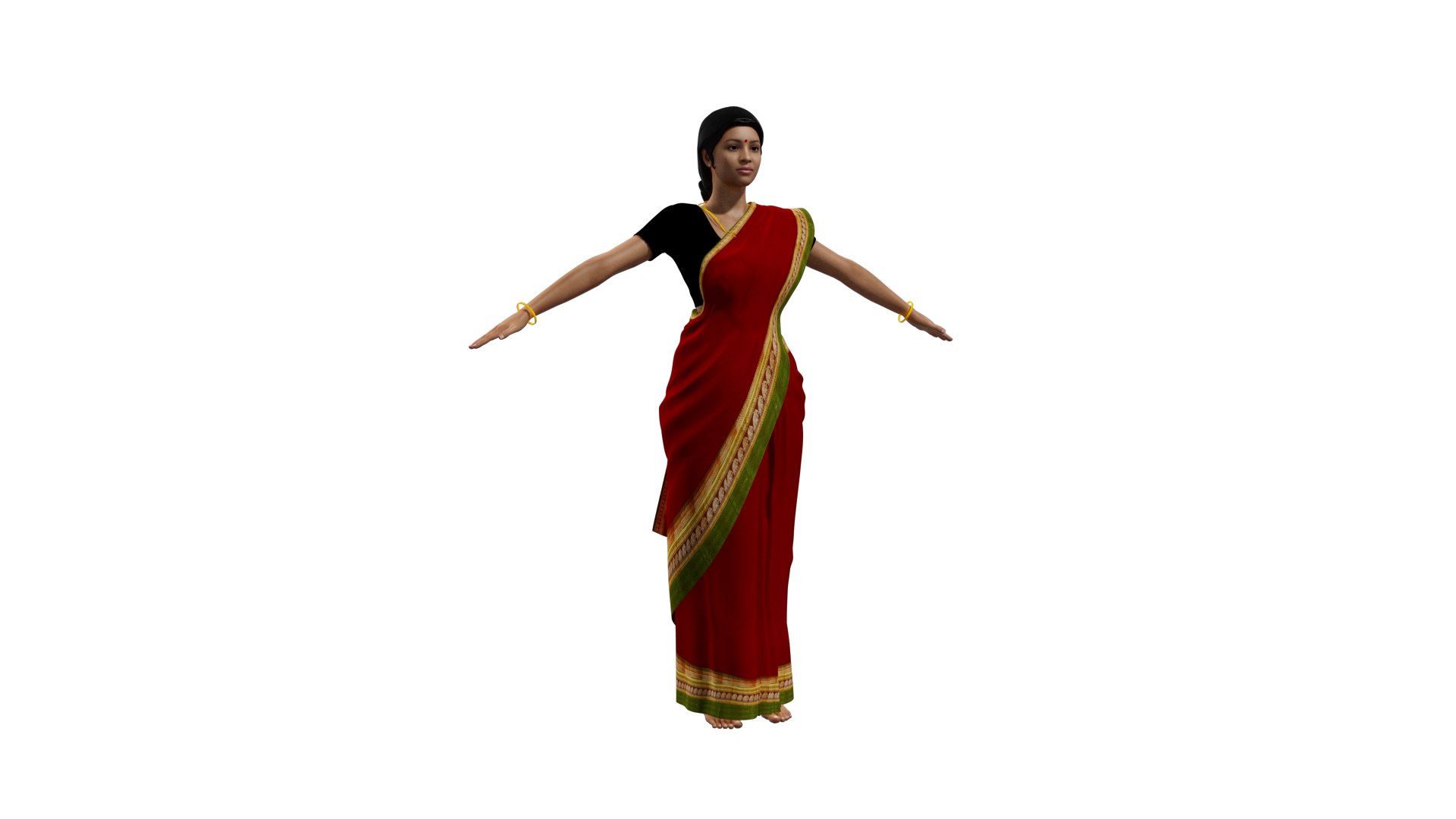 Womaninsaree 3D Model - TurboSquid 2392207