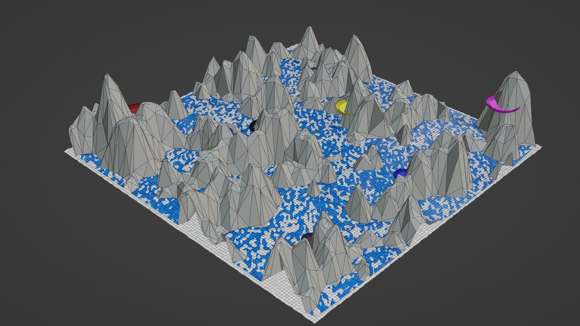Cartoon Landscape Low Poly 3D Hidden Mountain 3D Model - TurboSquid 1913730