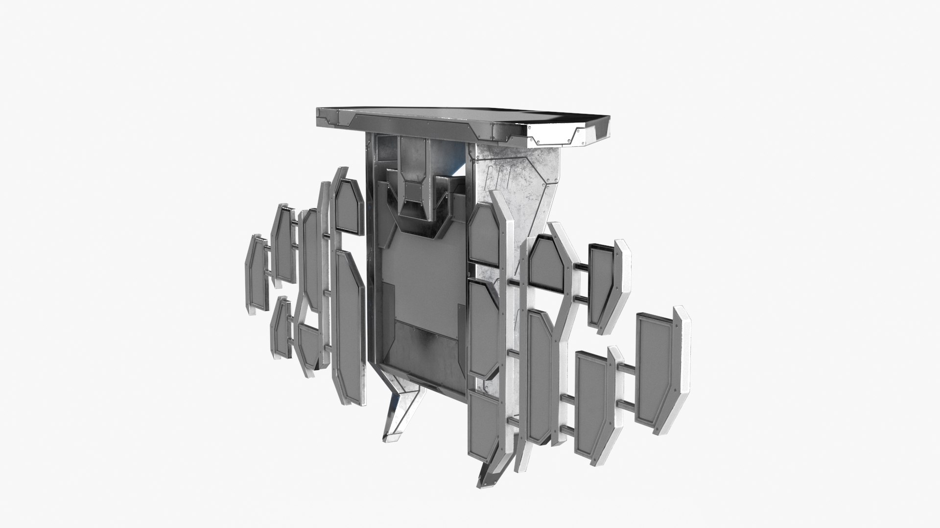 Sci Fi Control Panel Monitor 3D Model - TurboSquid 2028322