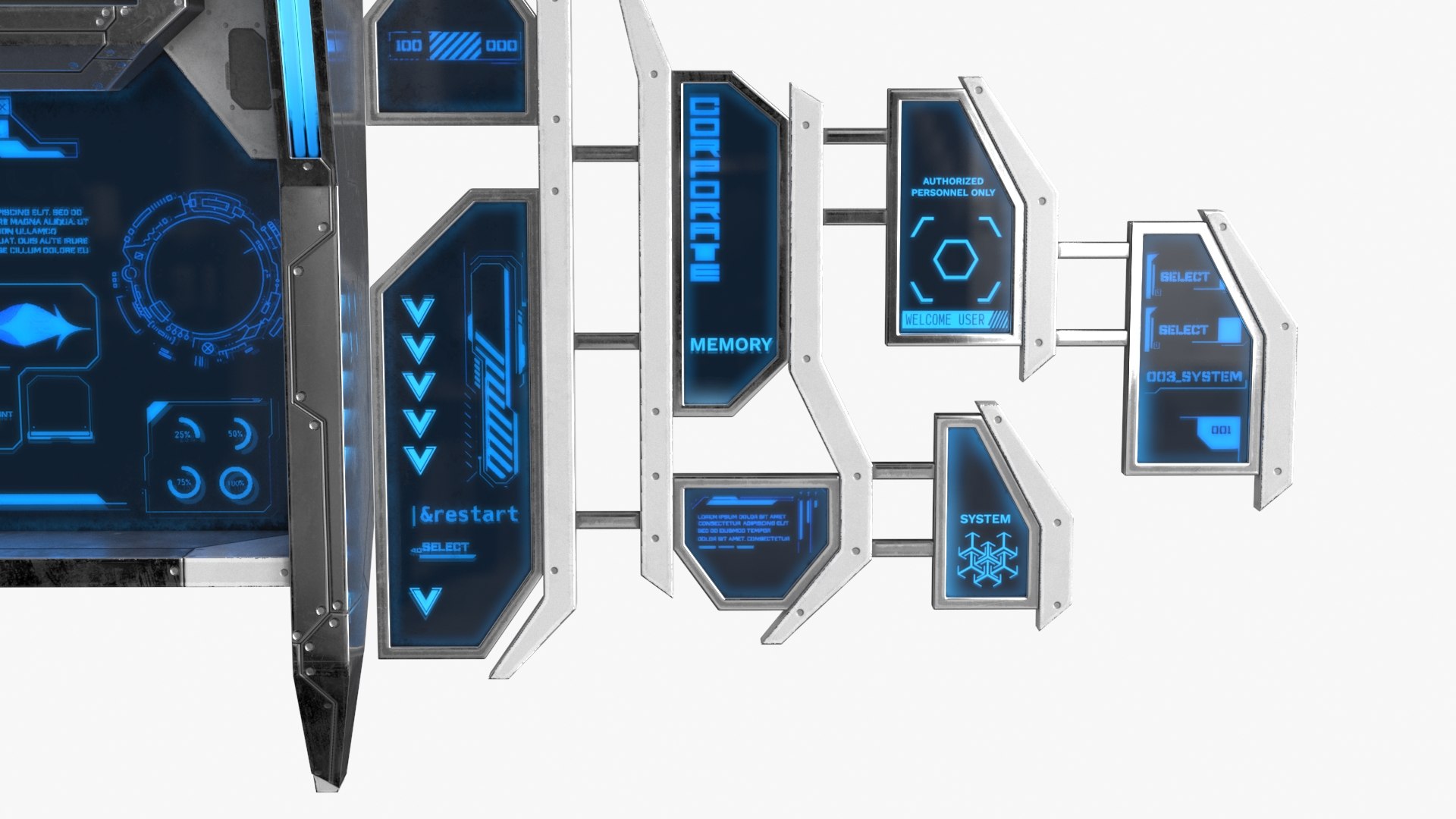 Sci Fi Control Panel Monitor 3D Model - TurboSquid 2028322