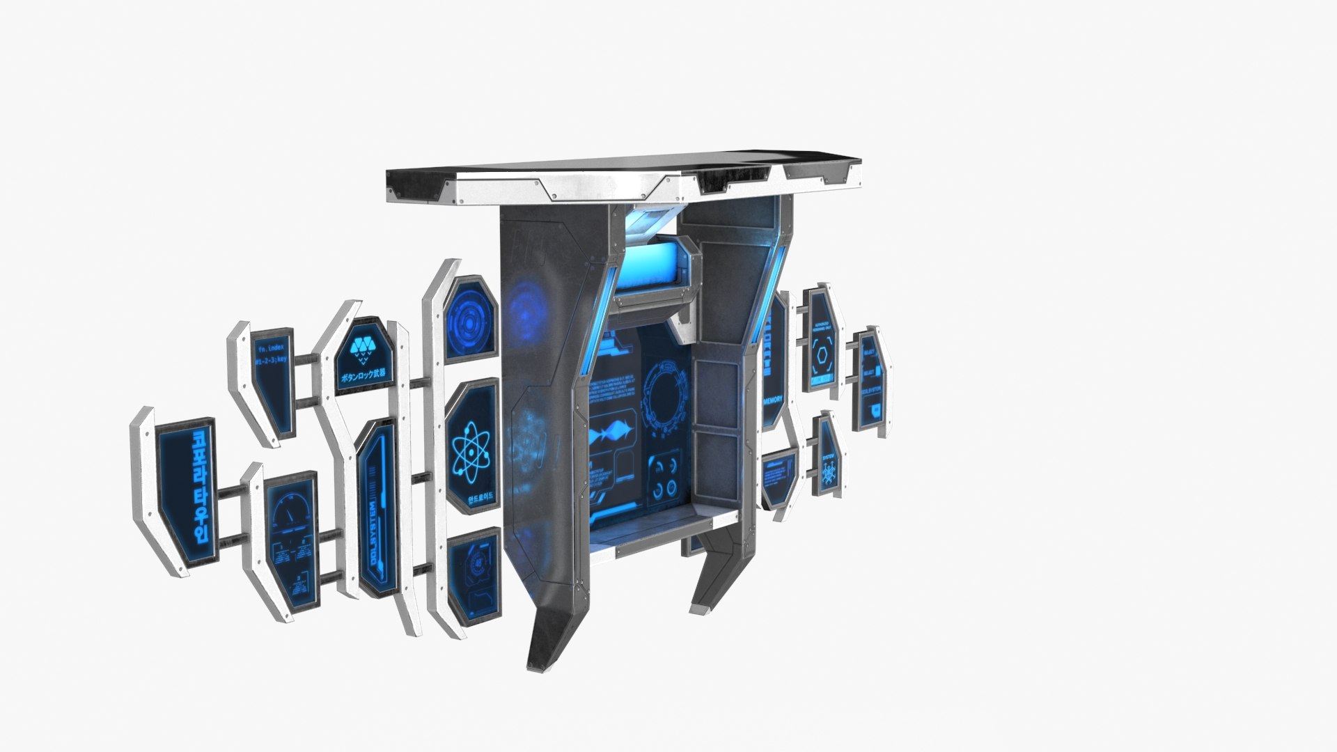 Sci Fi Control Panel Monitor 3D Model - TurboSquid 2028322