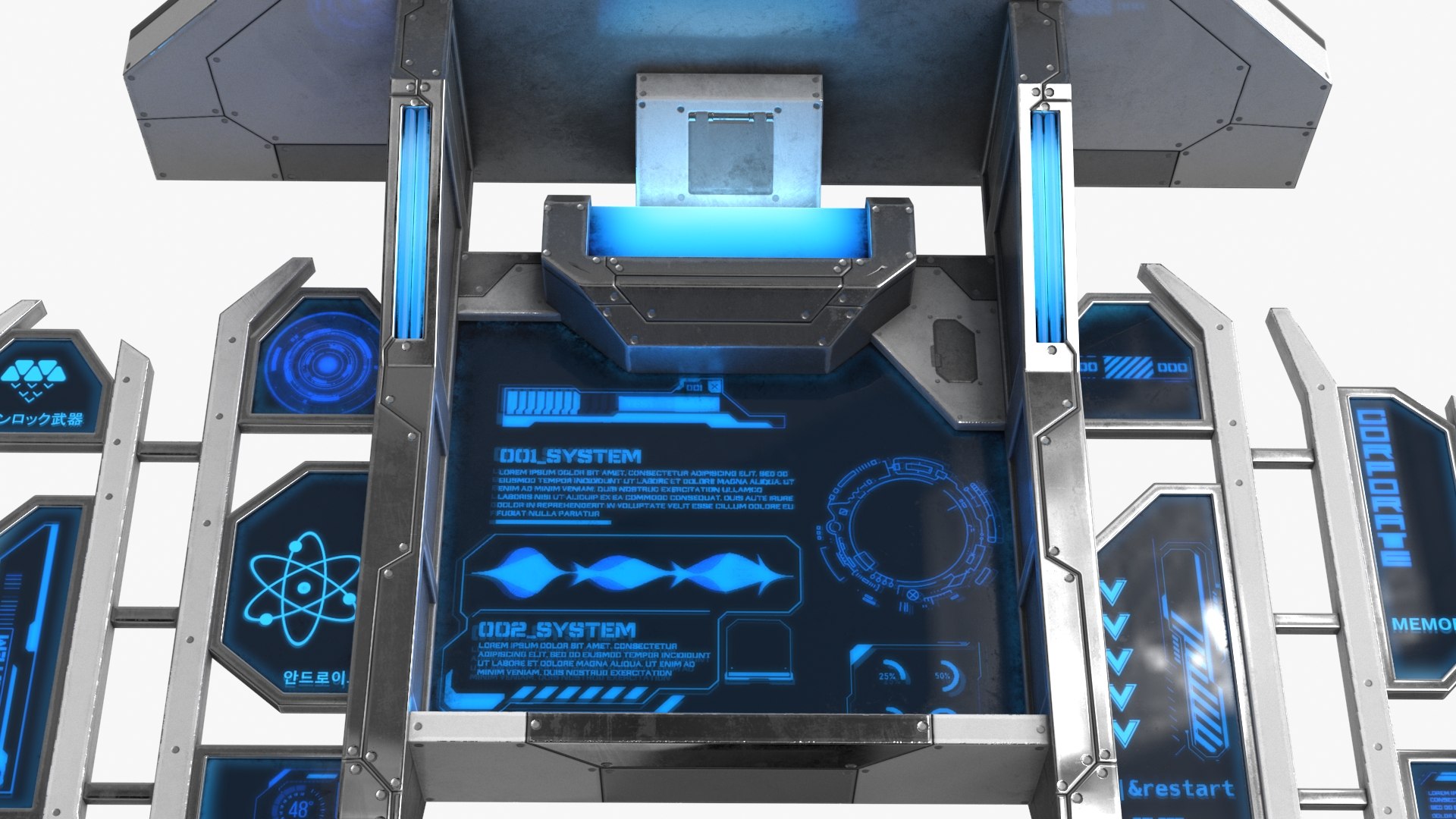 Sci Fi Control Panel Monitor 3D Model - TurboSquid 2028322