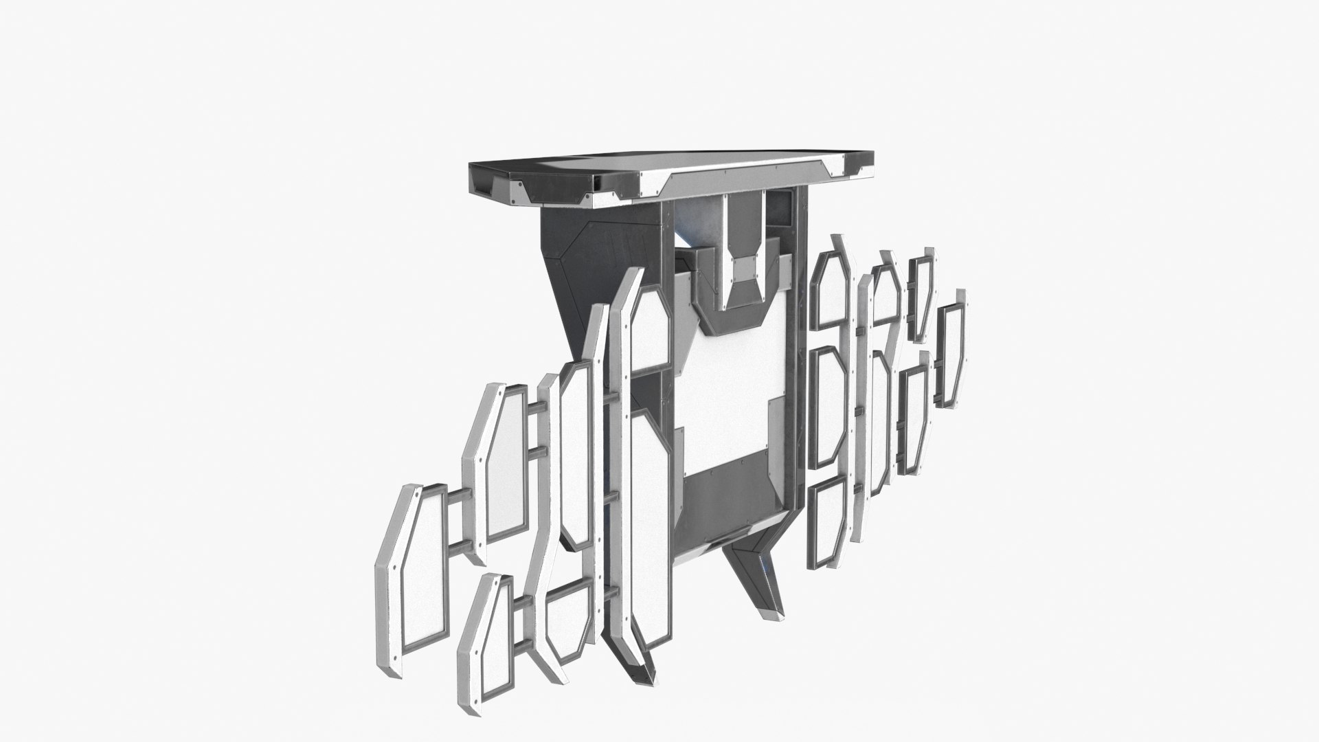 Sci Fi Control Panel Monitor 3D Model - TurboSquid 2028322