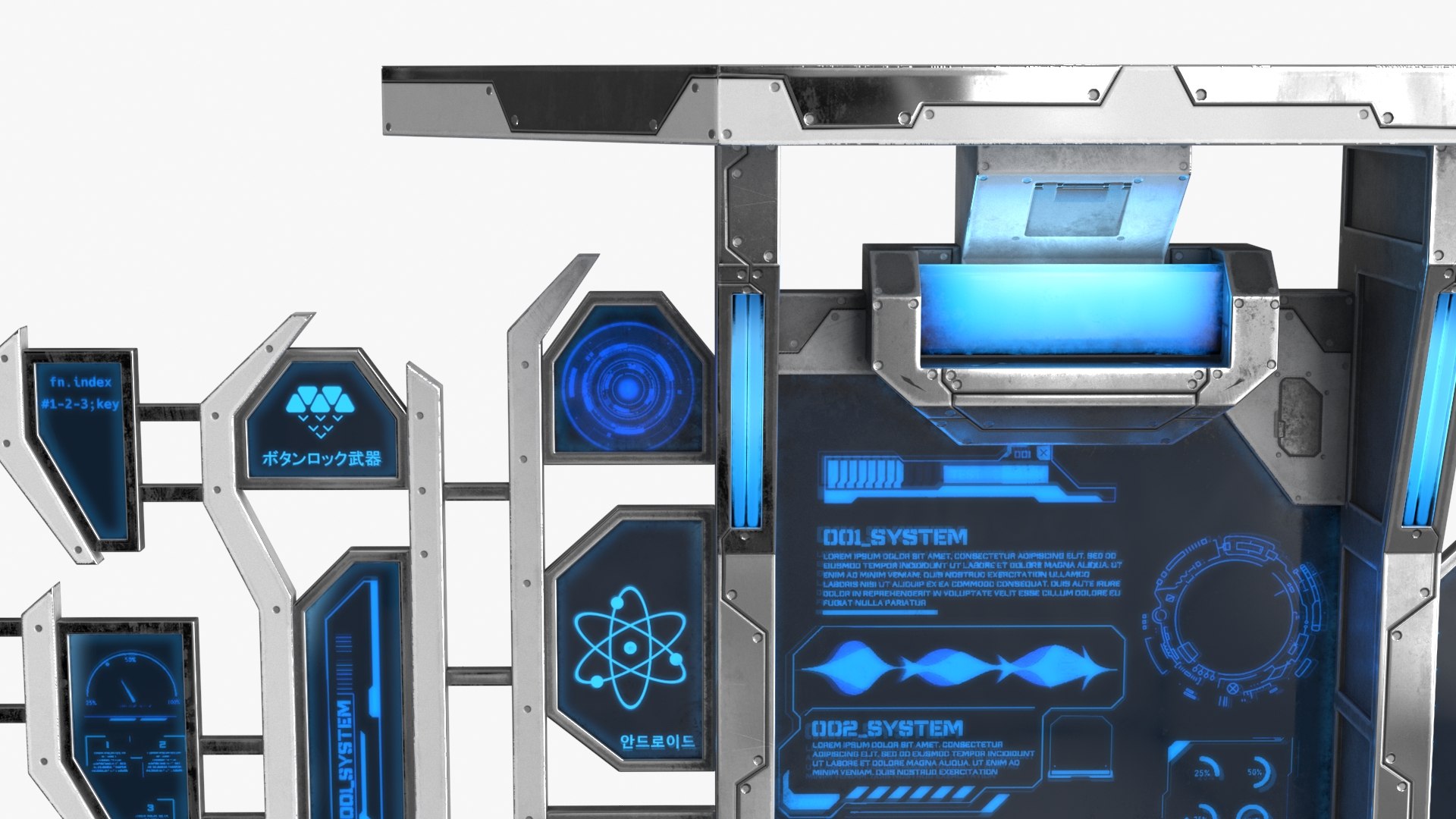 Sci Fi Control Panel Monitor 3D Model - TurboSquid 2028322