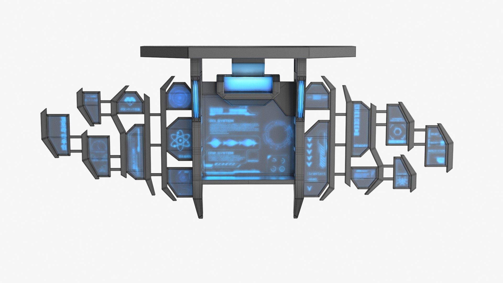 Sci Fi Control Panel Monitor 3D Model - TurboSquid 2028322