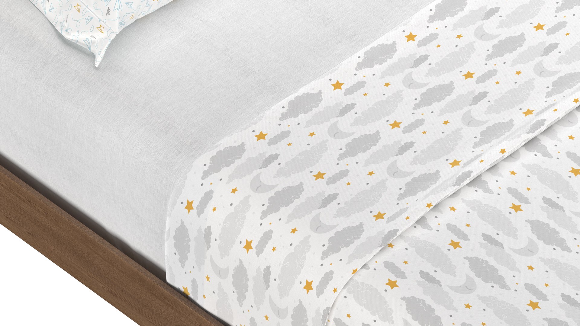 3D Wes Twin Upholstered Wood Bed Model - TurboSquid 2141398