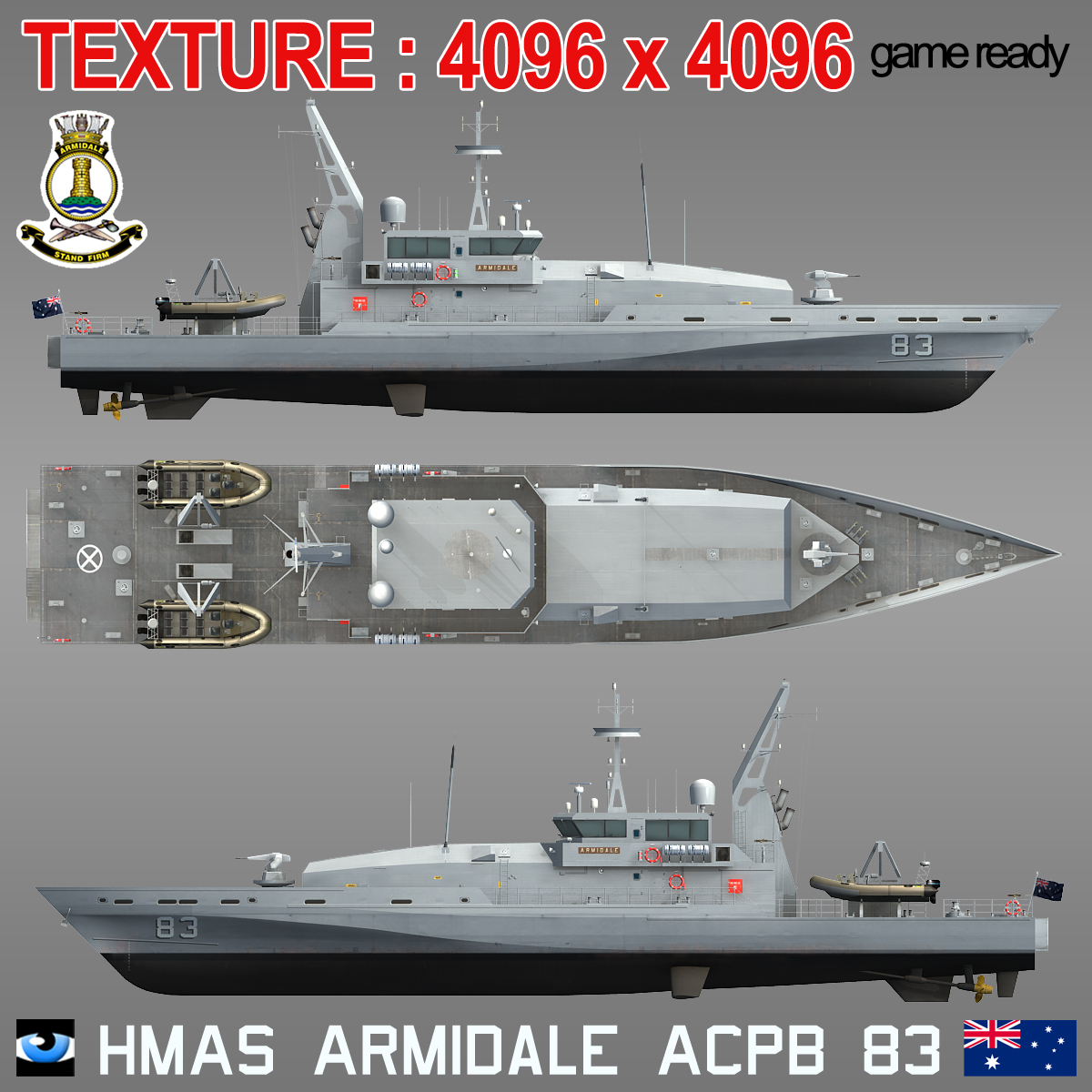 Hmas armidale acpb 83 3D - TurboSquid 1244396