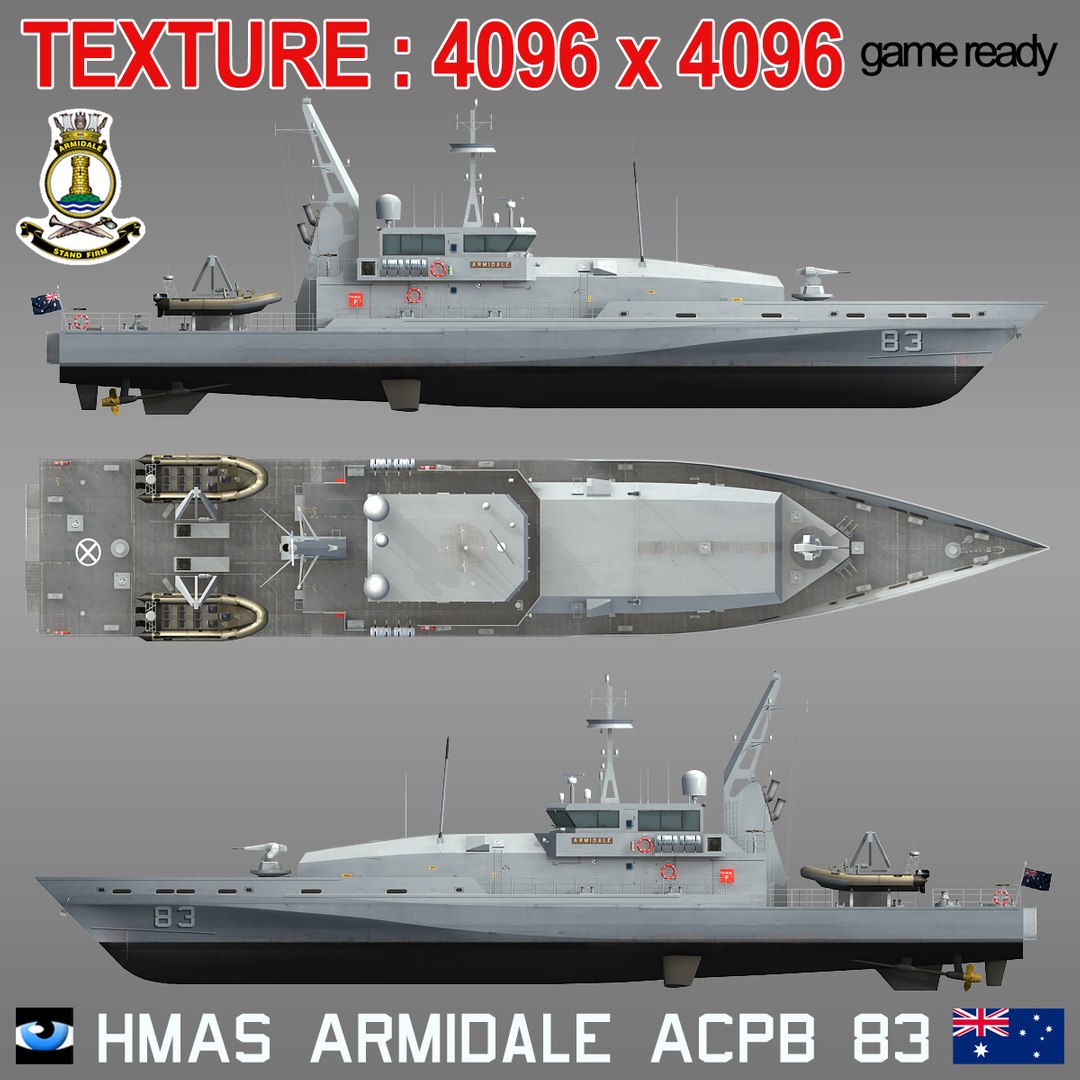 Hmas armidale acpb 83 3D - TurboSquid 1244396