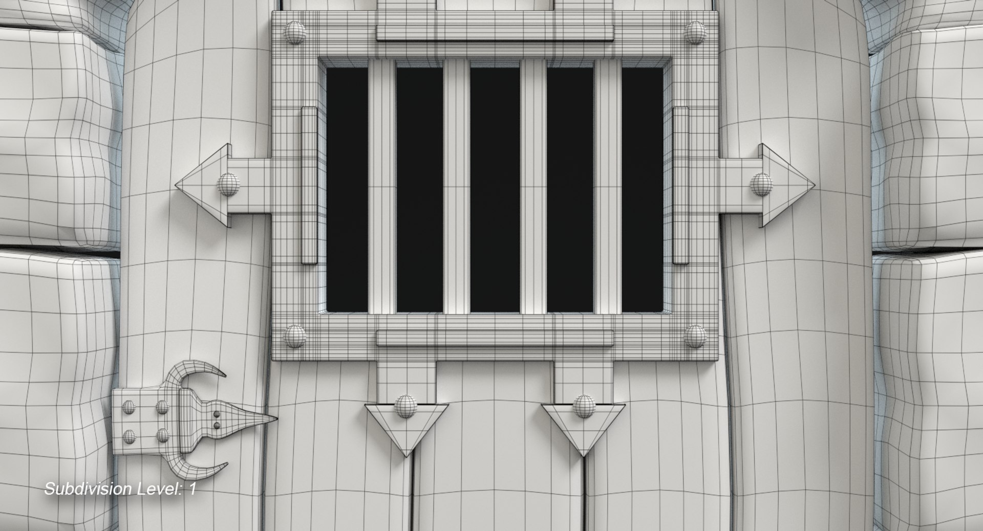 medieval castle door arch 3d 3ds