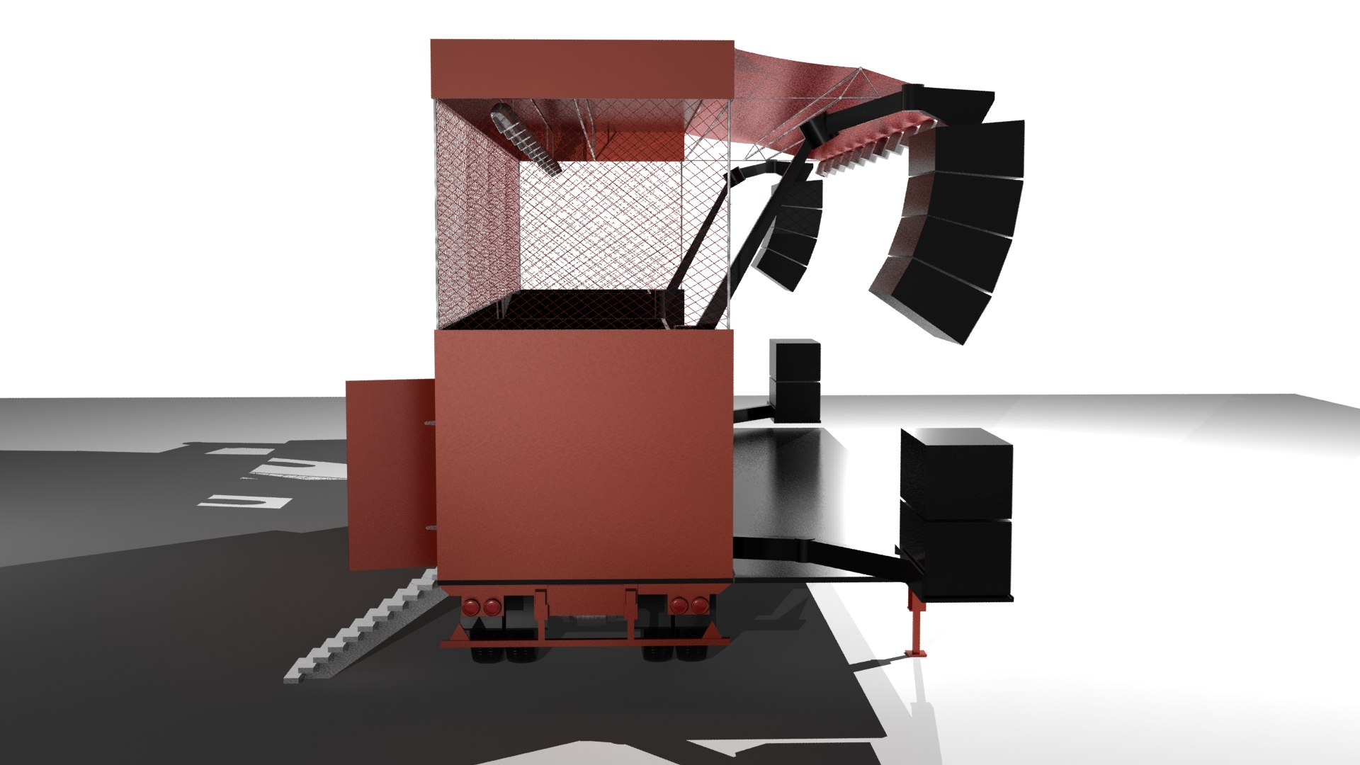 Truck Trailer Gig Rig 3d Model