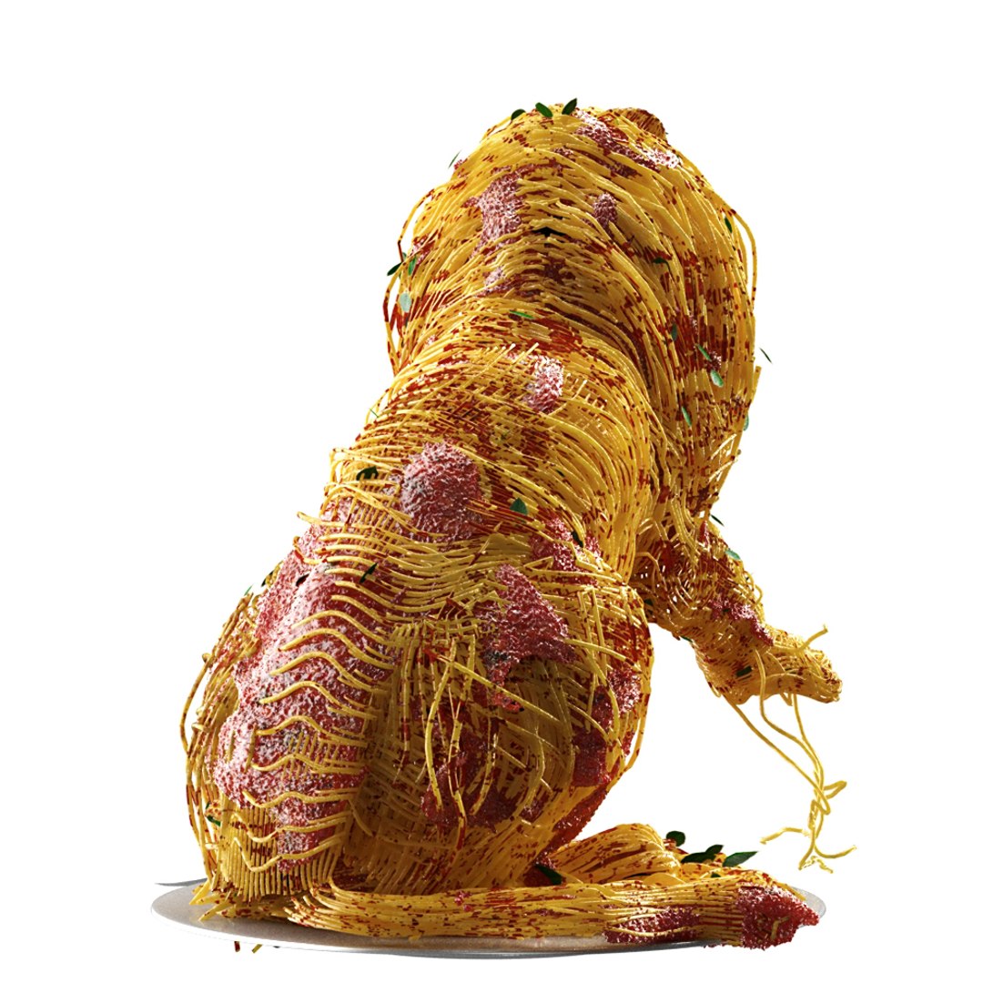 Lion Spaghetti 3d Model