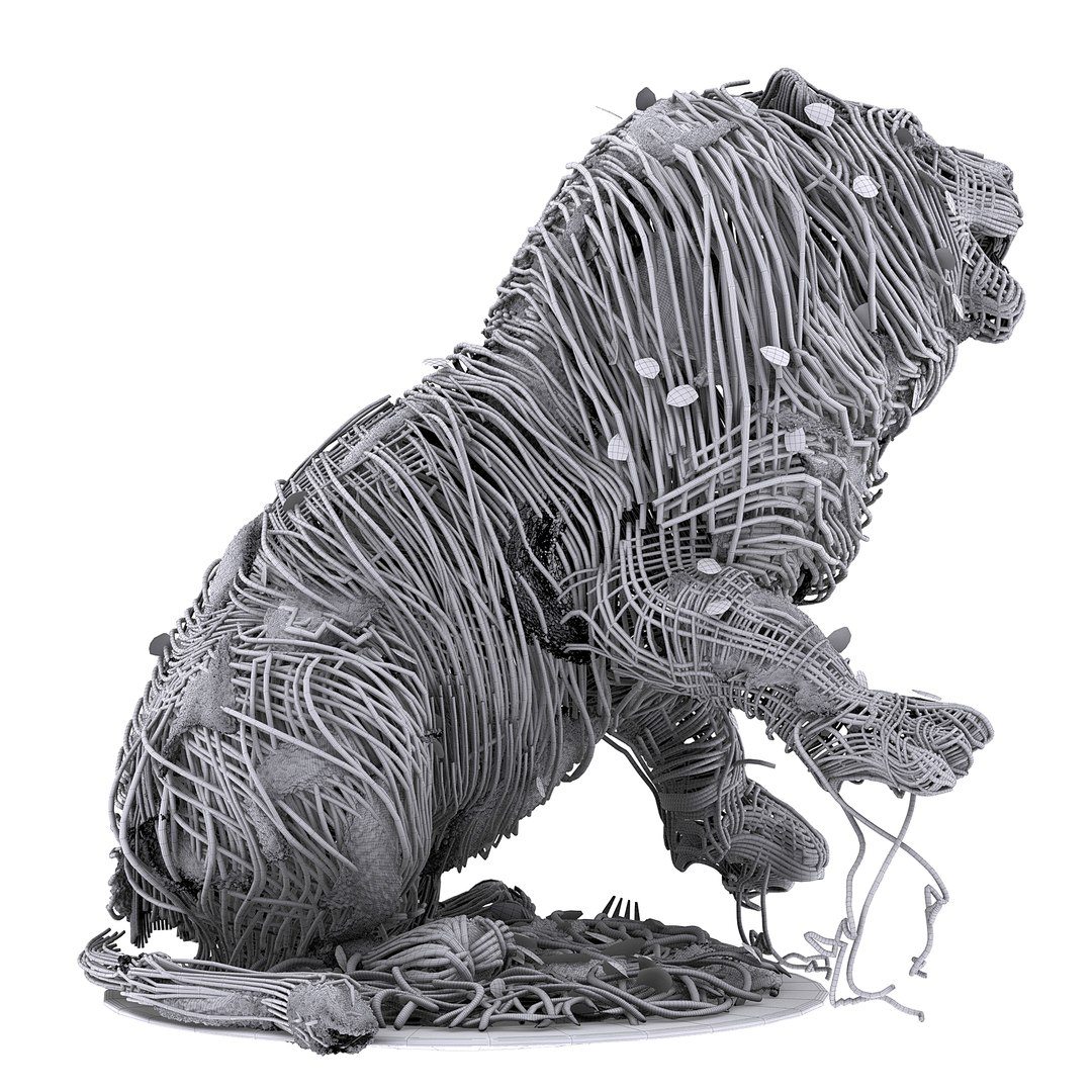 Lion Spaghetti 3d Model