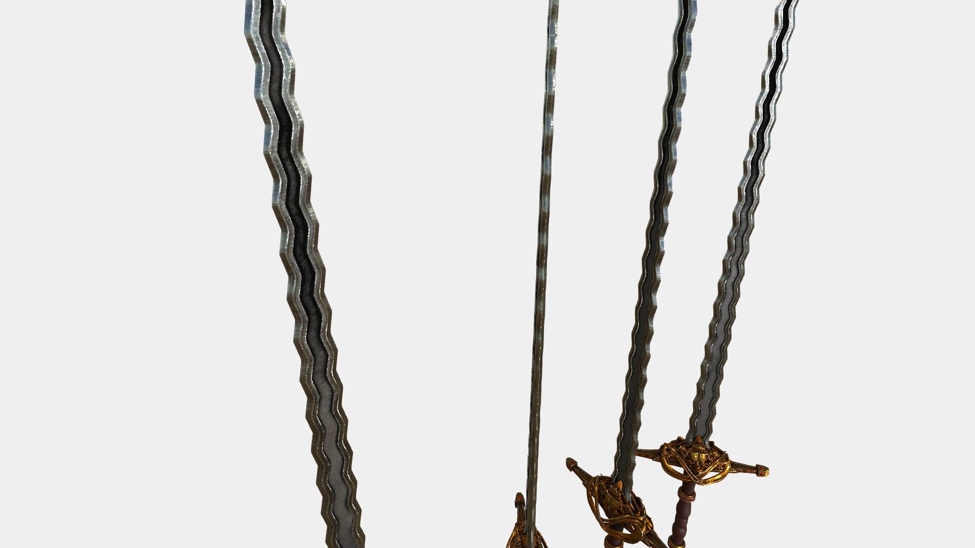 Fantasy Sword RPG Flammenschwert Flame Blade Wave Blade Flambard ...