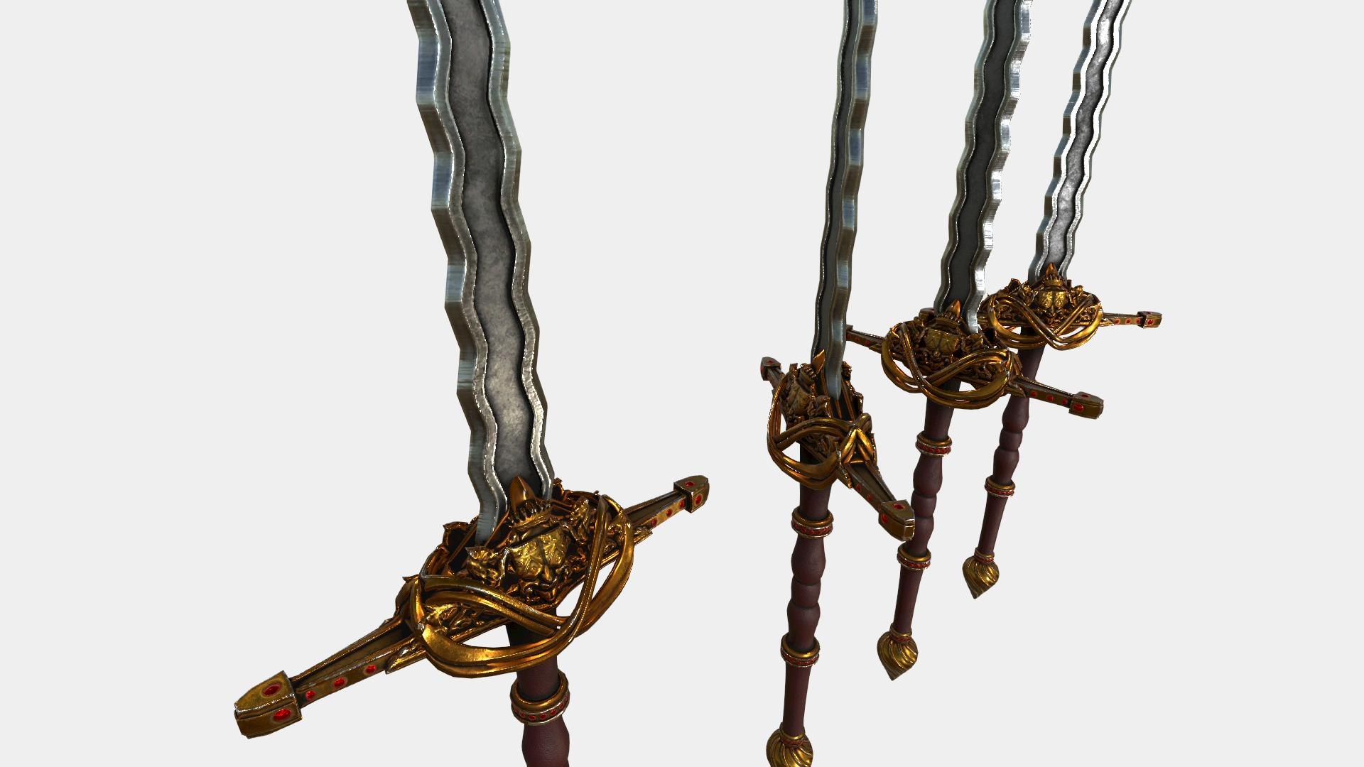 Fantasy Sword RPG Flammenschwert Flame Blade Wave Blade Flambard ...