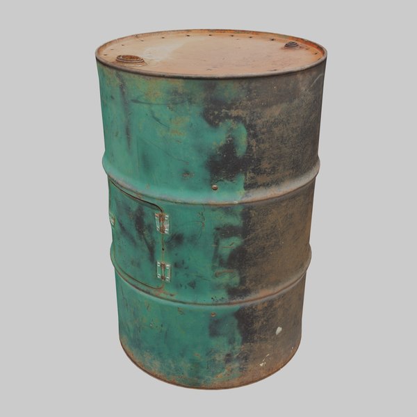 modelo 3d Old Metal Barrel - TurboSquid 2093951