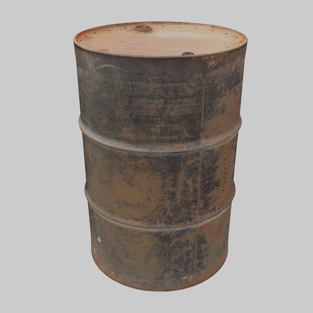Old Metal Barrel model - TurboSquid 2093951