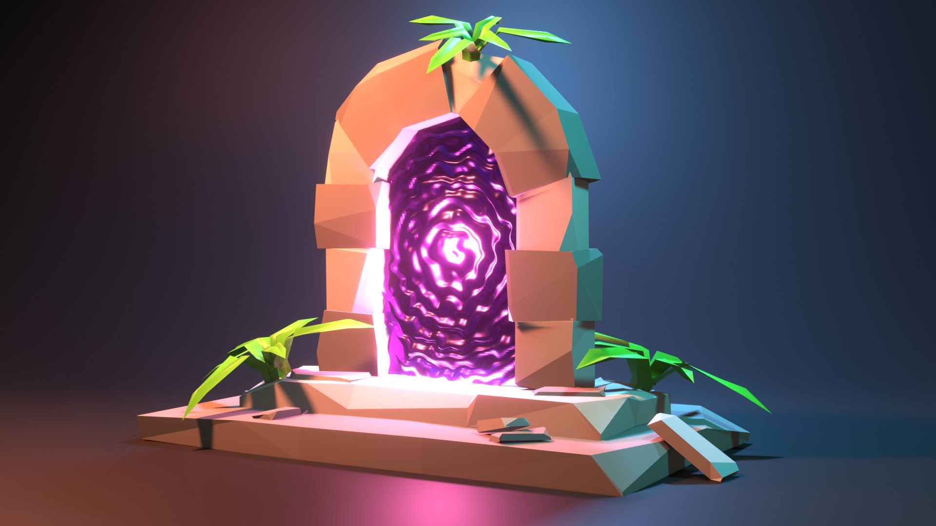Low-poly Portal 3D Model - TurboSquid 1976680