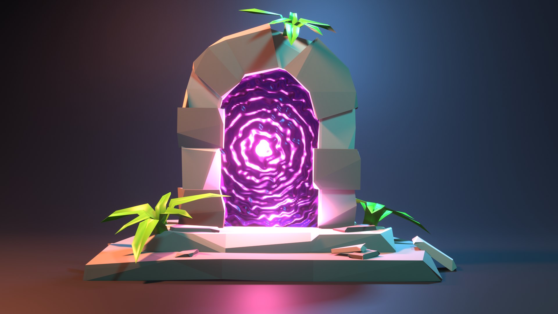 Low-poly Portal 3D Model - TurboSquid 1976680